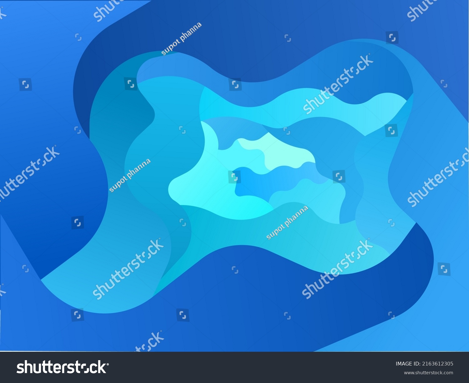 Gradient Blue Water Wave Background Stock Vector (Royalty Free ...