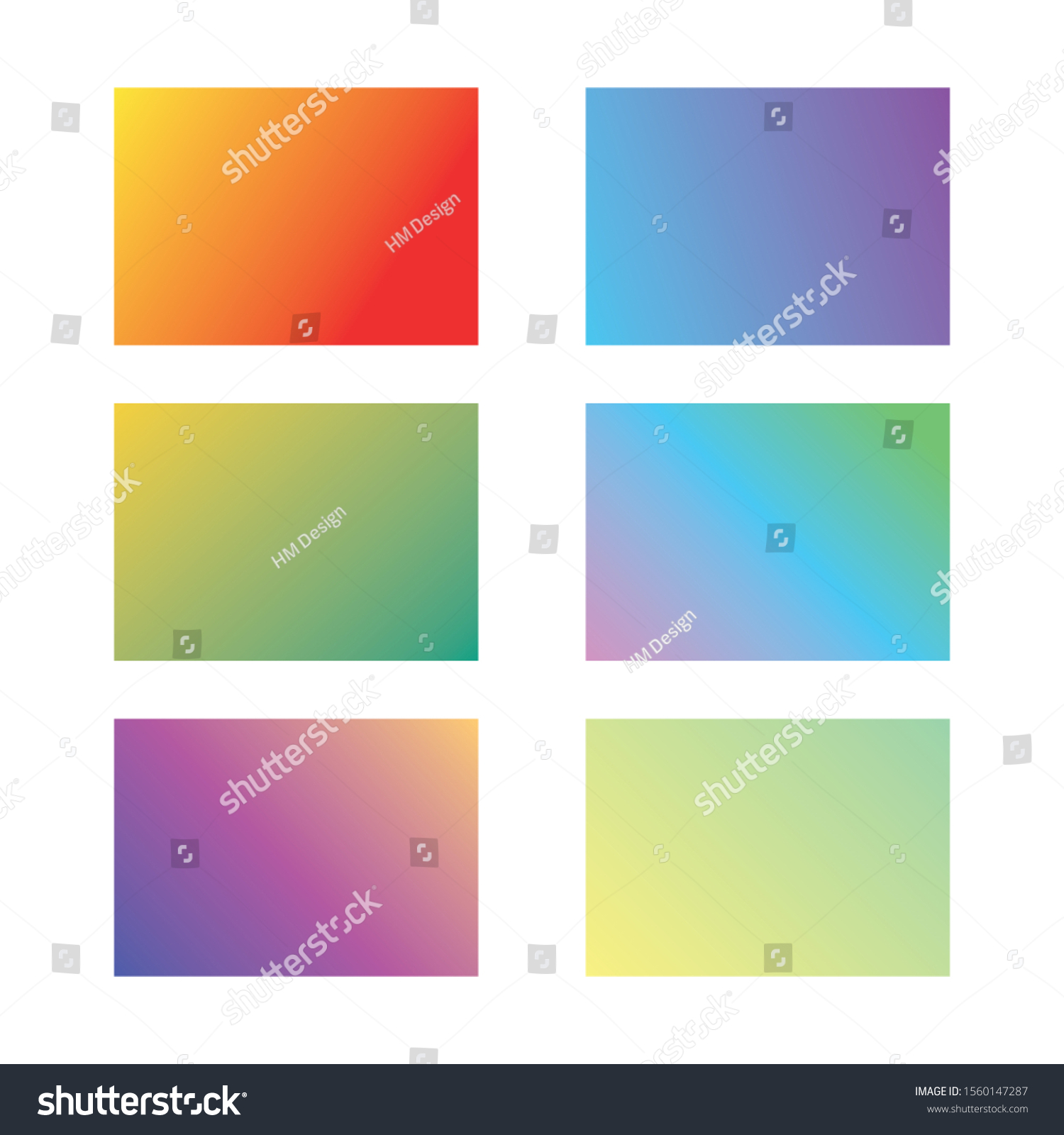 Gradient Colour Set Palette Vector Illustration Stock Vector (Royalty ...