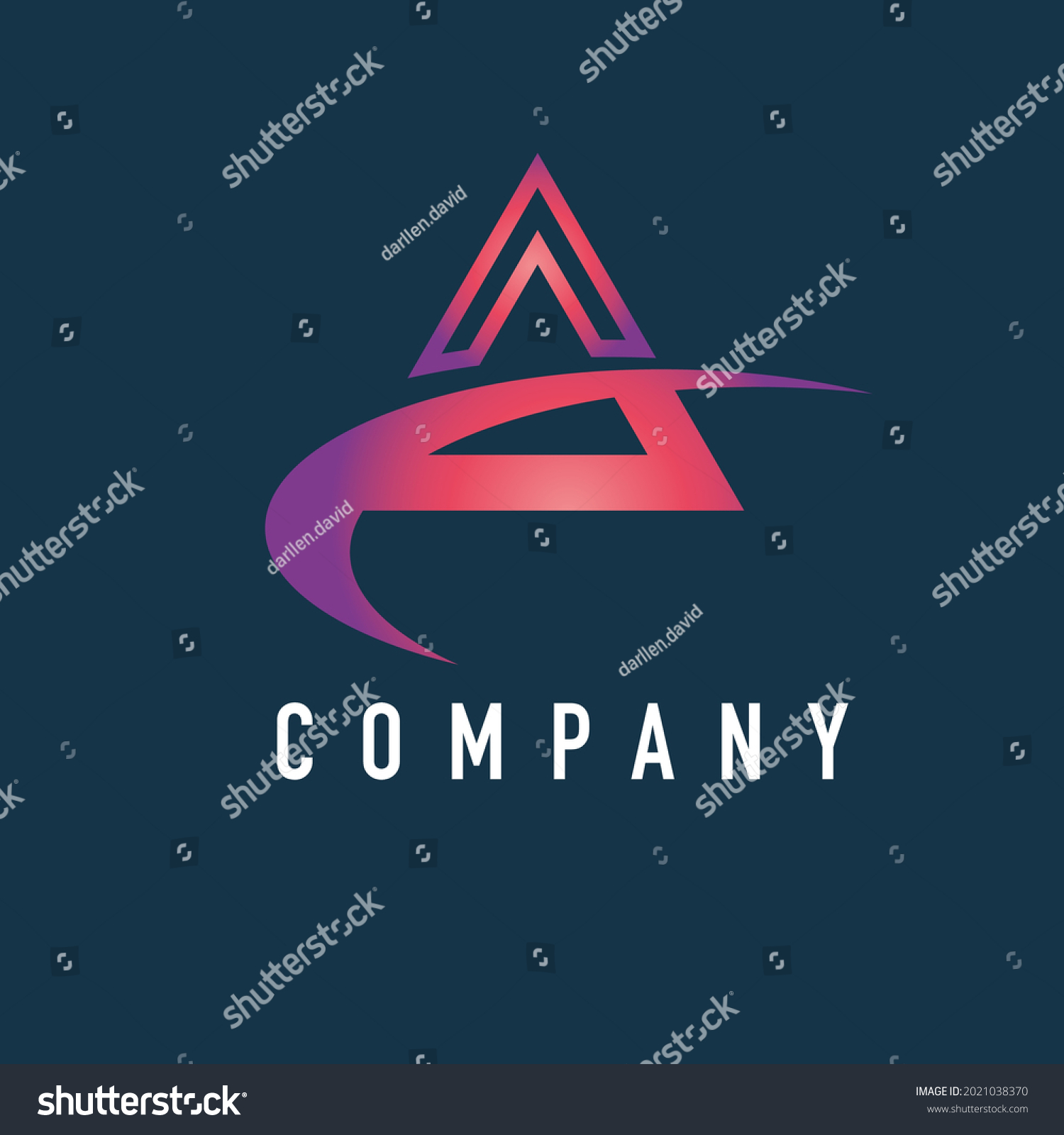 Gradient Company Logo Vector Dark Blue Stock Vector (Royalty Free ...