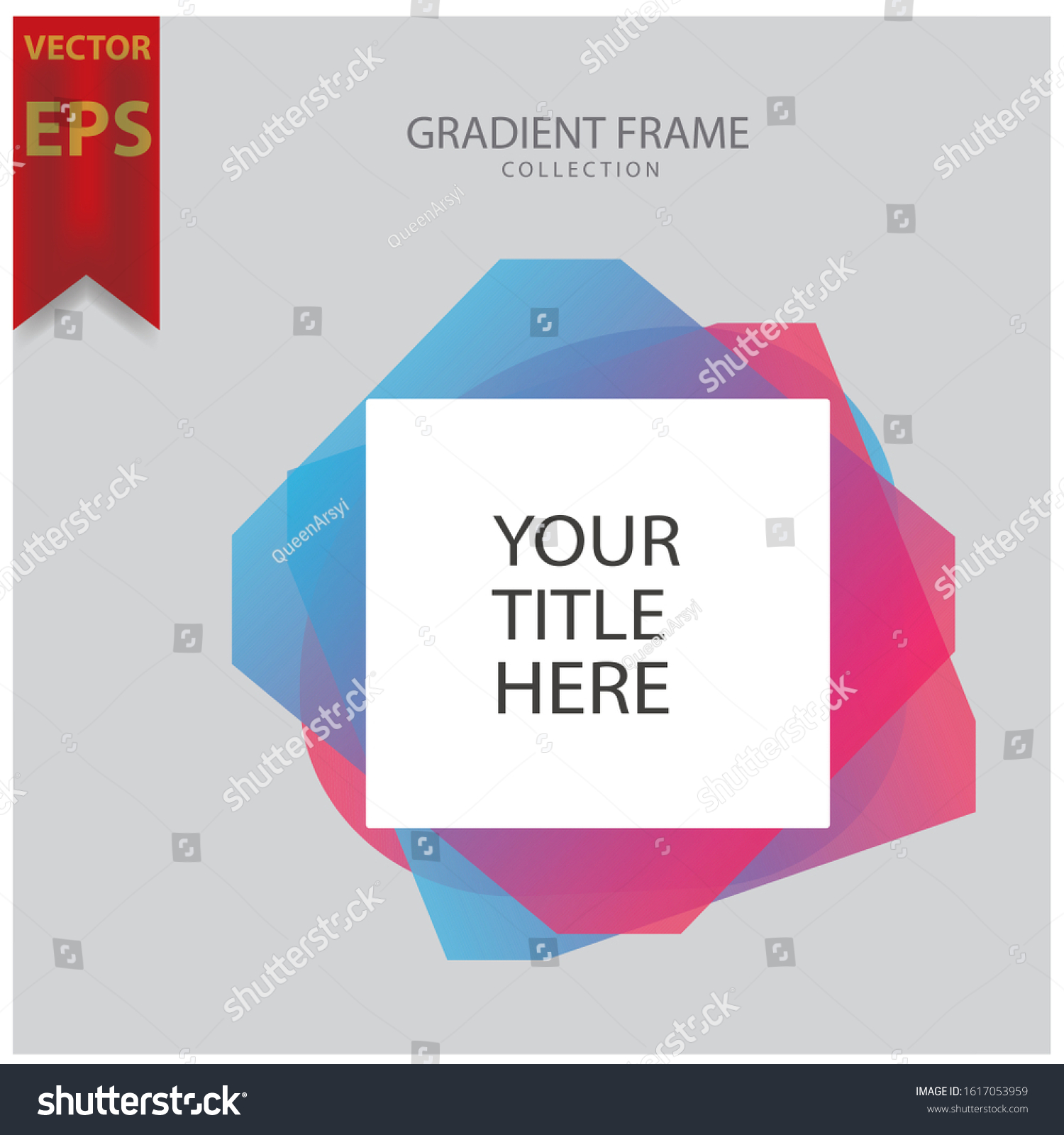 Gradient Frame Illustration Creative Modern Frames Stock Vector ...