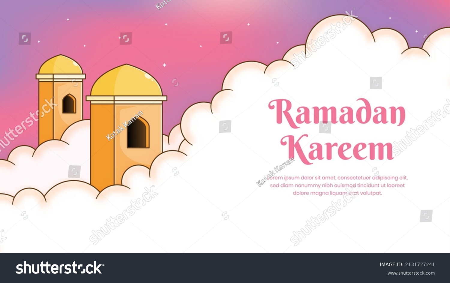 Gradient Islamic Background Suitable Background Wallpaper Stock Vector ...
