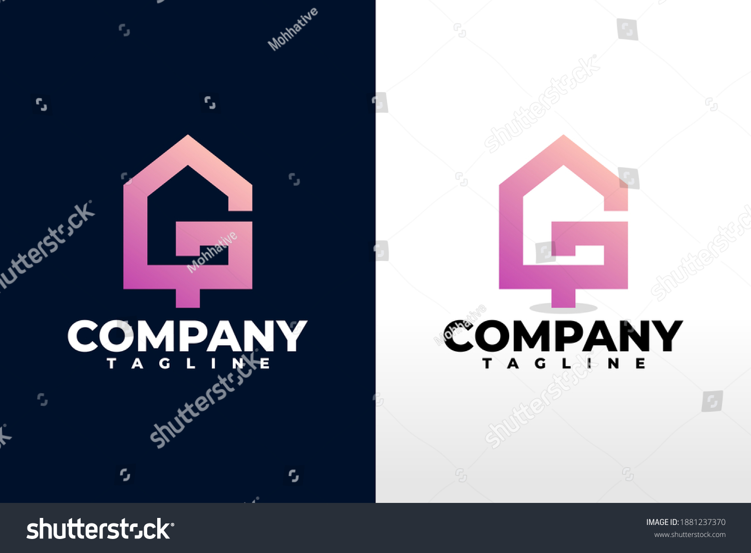 Gradient Letter G House Logo Template Stock Vector (Royalty Free ...