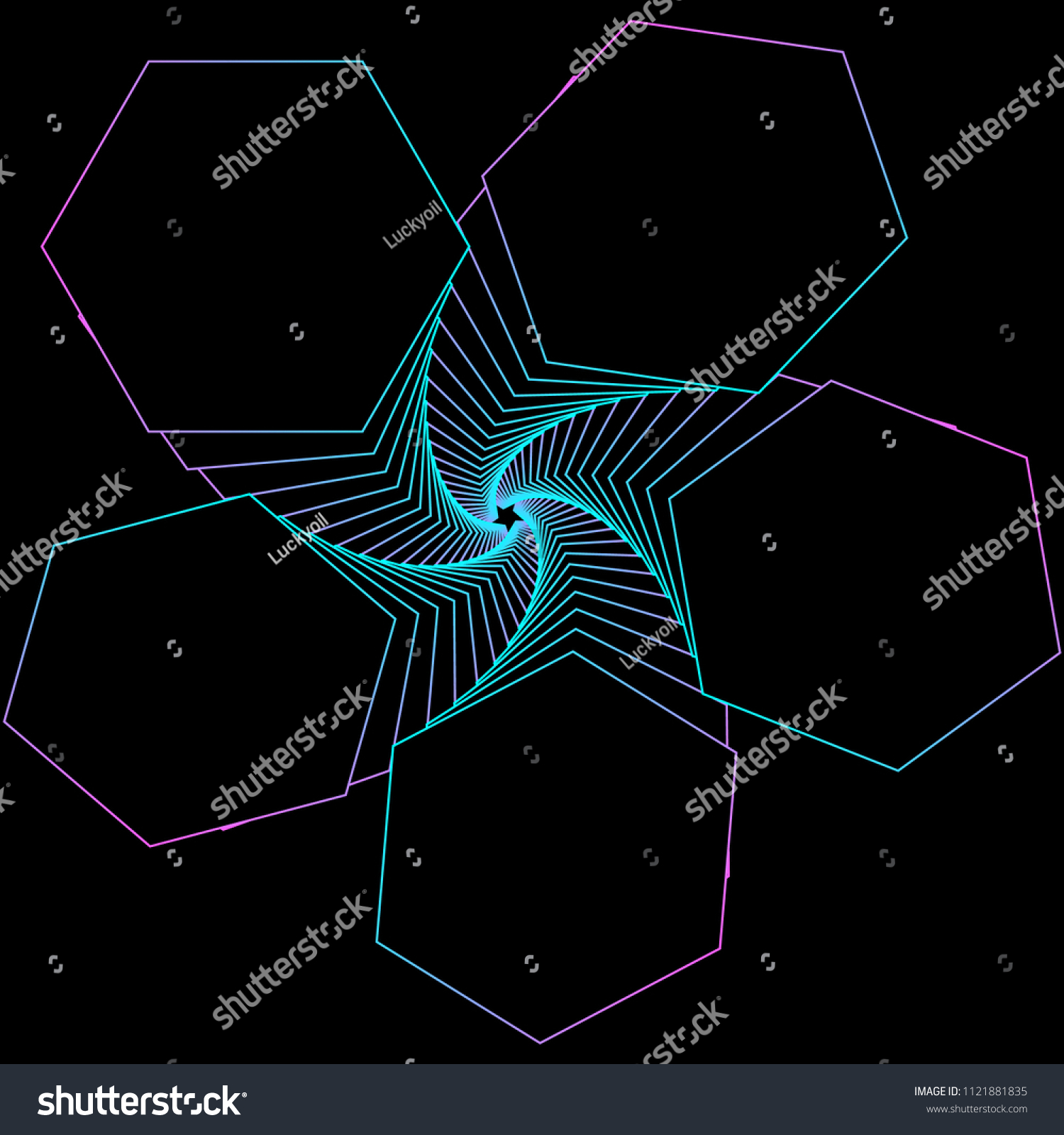 Gradient Line Art Basic Shapes Like Stock Vector (Royalty Free ...