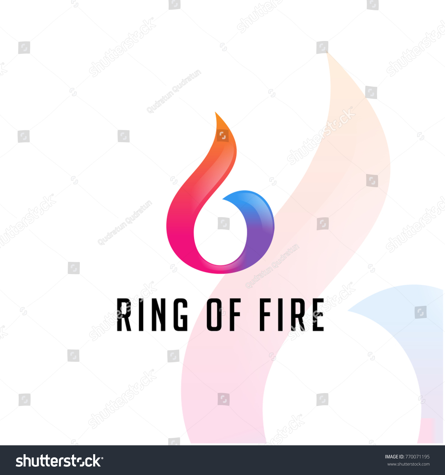 Gradient Logo Ring Fire Stock Vector (Royalty Free) 770071195