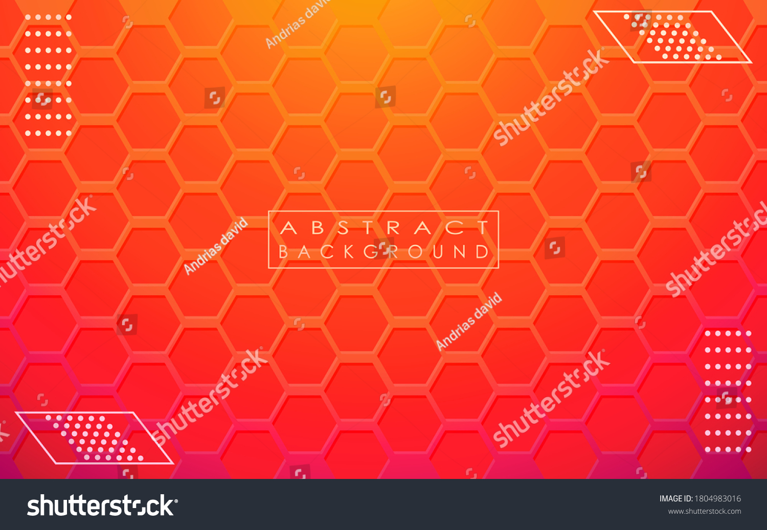 Gradient Orange Concept Honey Shape Background Stock Vector (Royalty ...
