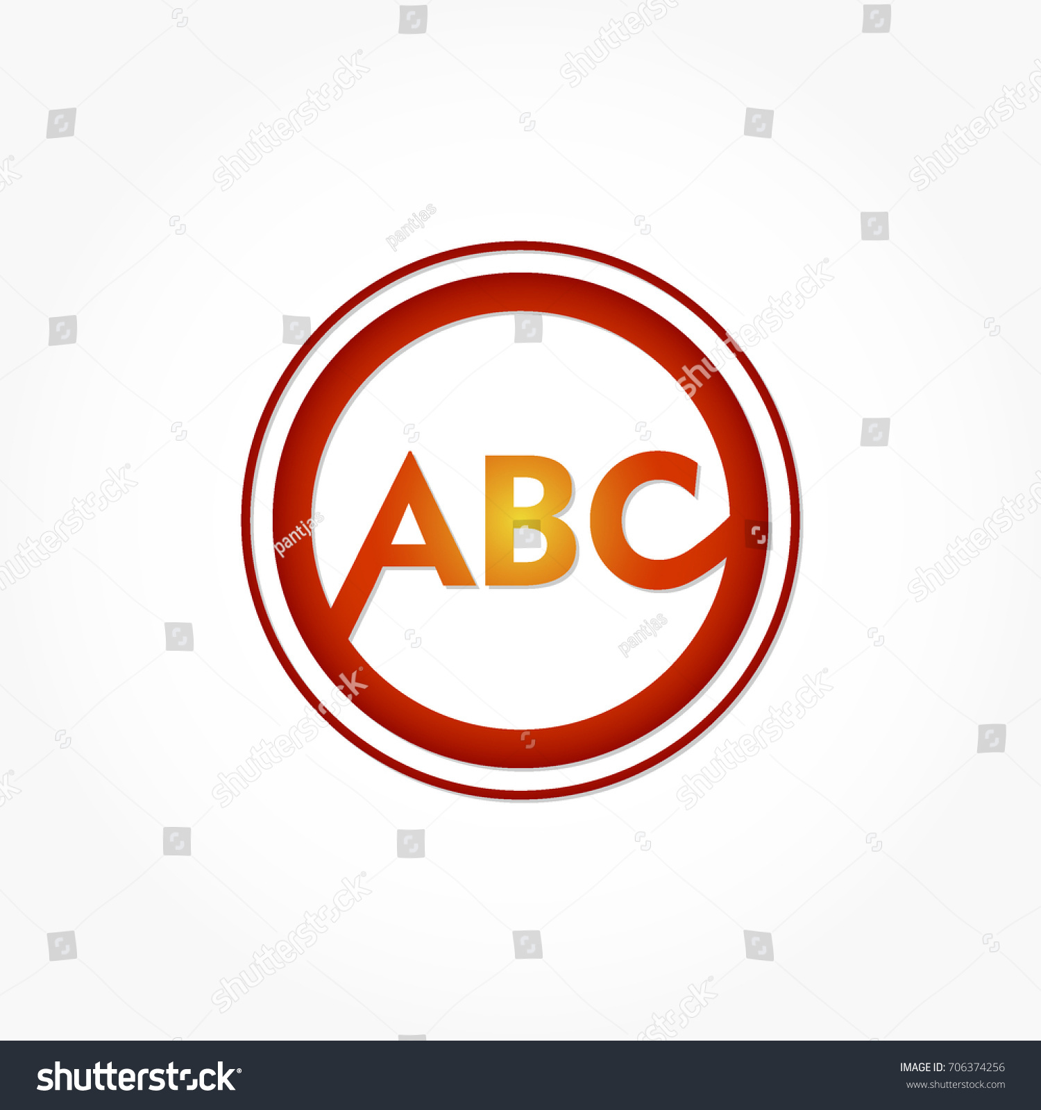 Gradient Red Orange Abc Logo Vector Stock Vector (Royalty Free ...