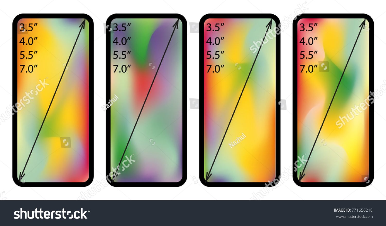 Gradient Vector Backgrounds Mobile Phones Stock Vector (Royalty Free ...