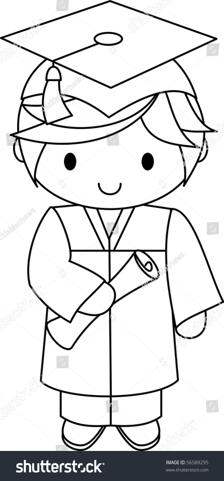 Graduate Boy Stock Vector (Royalty Free) 56589295 | Shutterstock