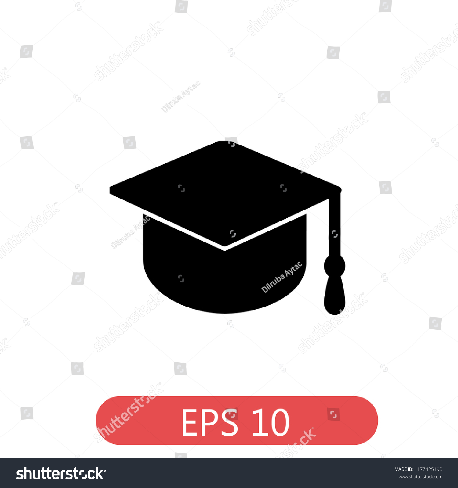 Graduate Cap Vector High School Cap Stock Vector (Royalty Free ...