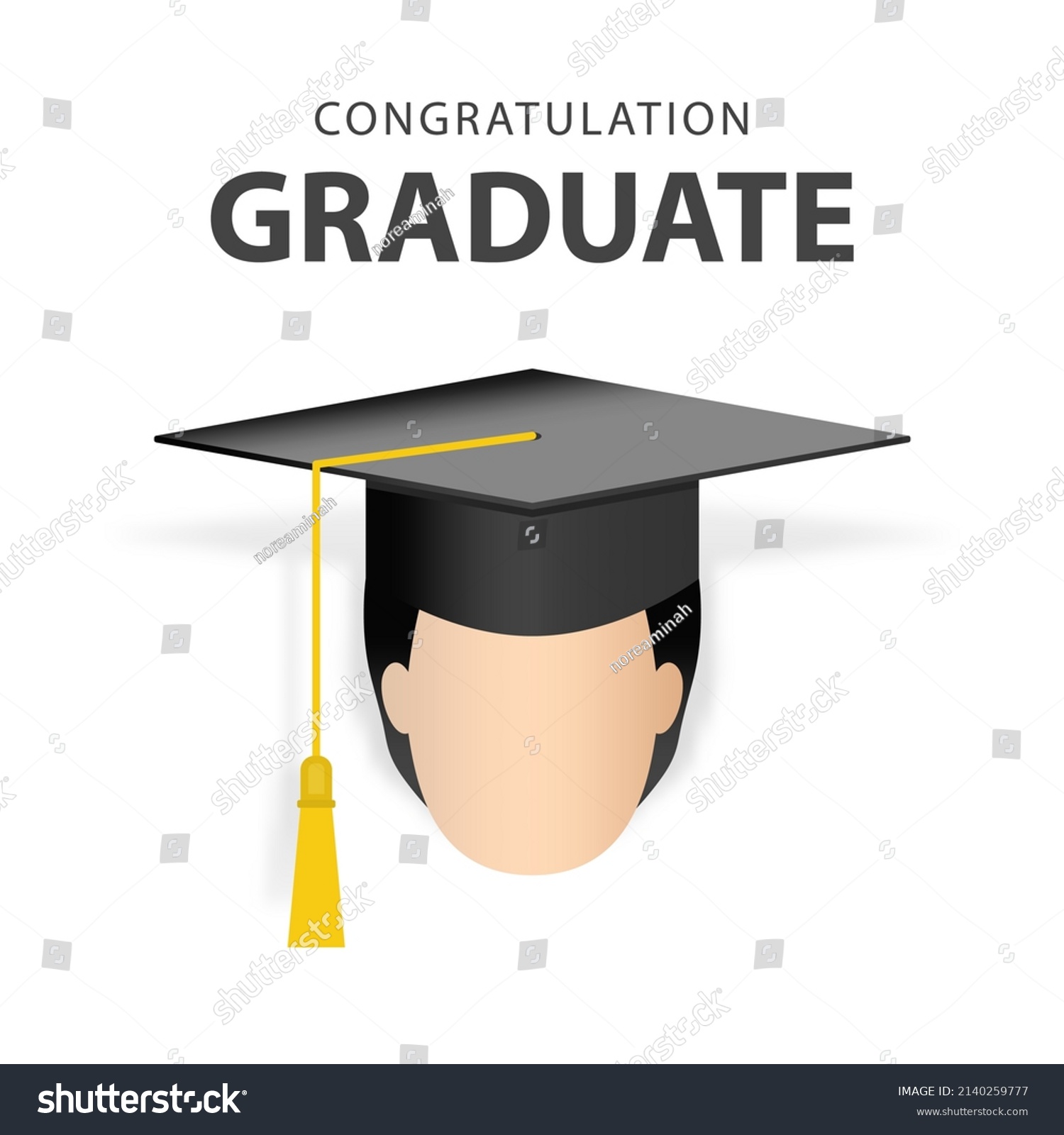 Graduate Elements Graphic Template 3d Style Stock Vector (Royalty Free ...