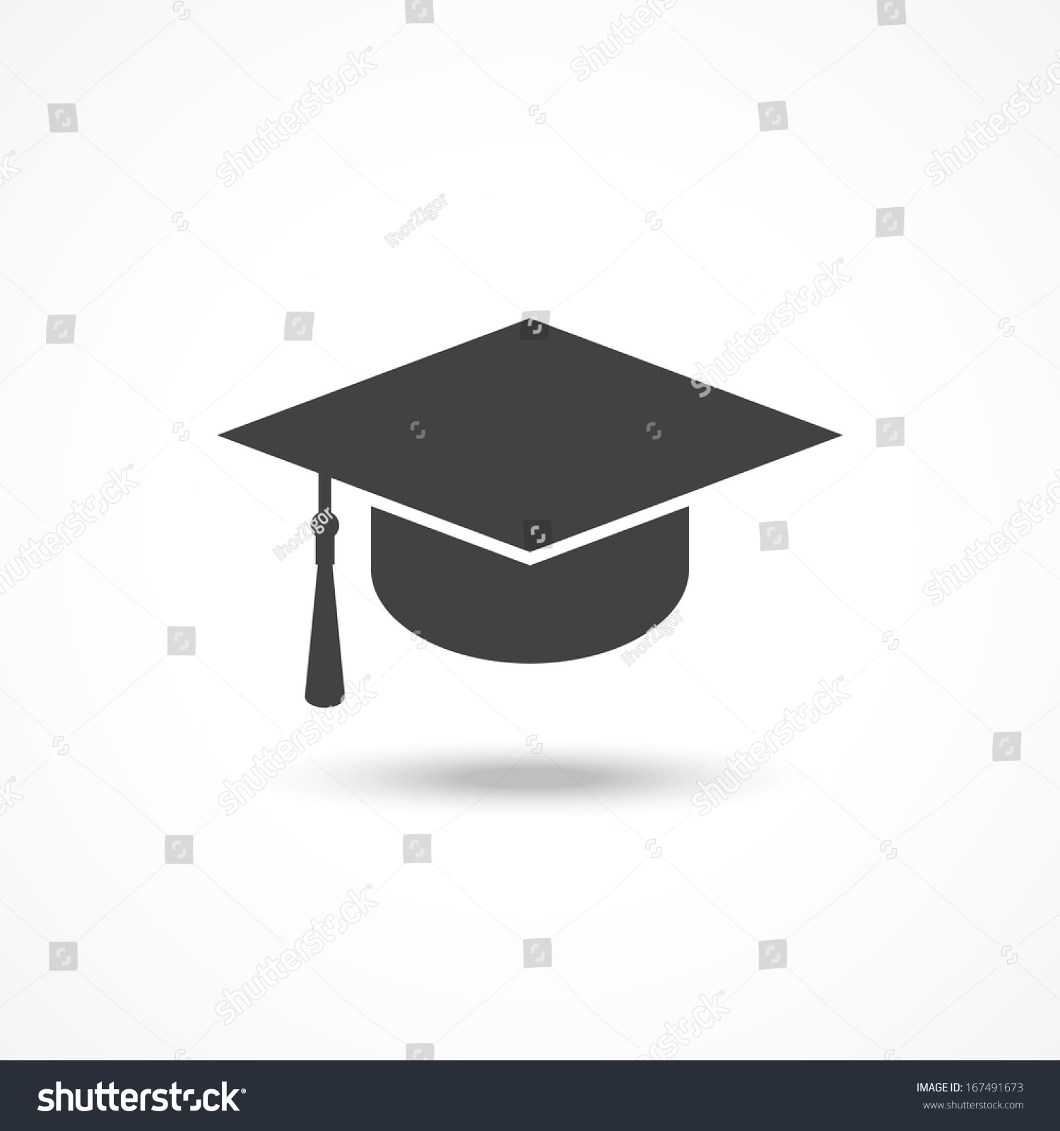 Graduation Cap Stock Vector Illustration 167491673 : Shutterstock