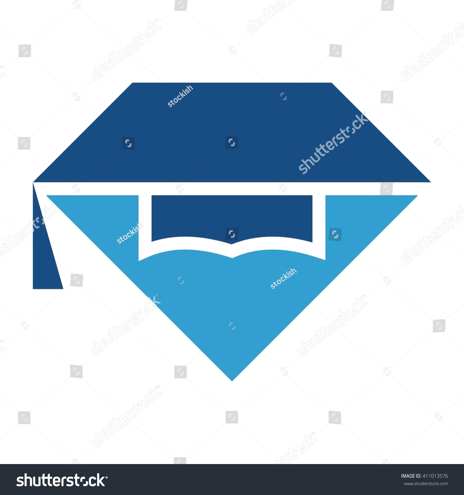 Graduation Cap Diamond Logo Vector Stock Vector (Royalty Free ...