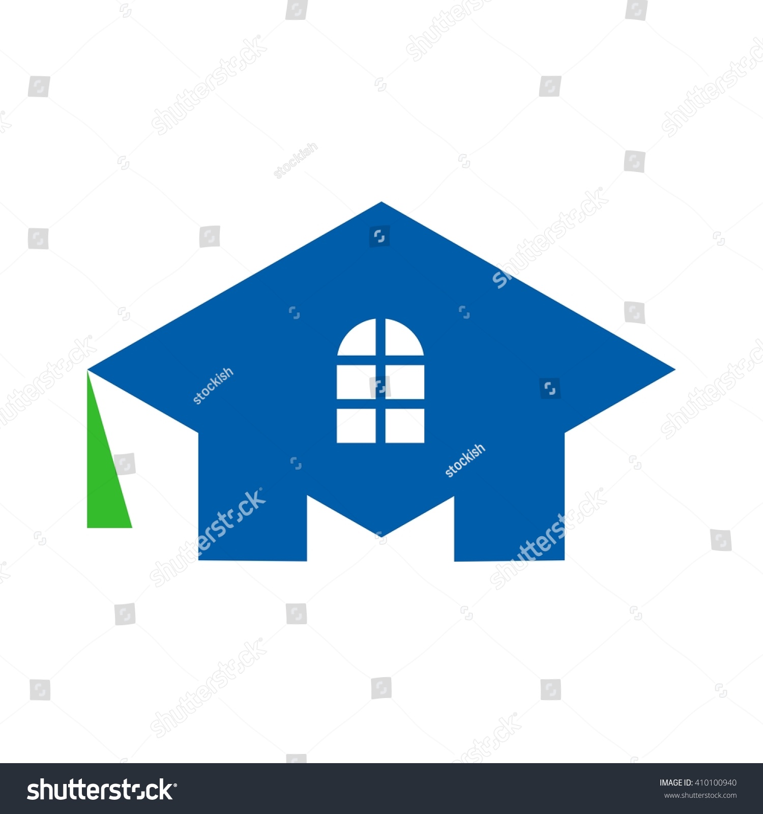 Graduation Cap Letter M Logo Vector Stock Vector (Royalty Free) 410100940