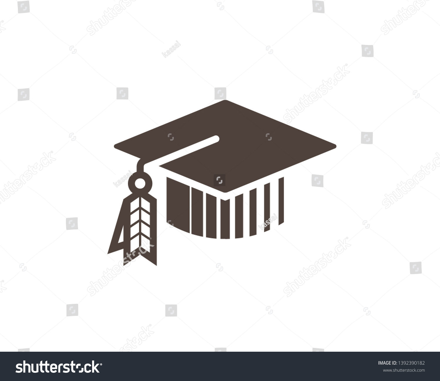 Graduation Cap Native Indian Arrow Shape Stock Vector (Royalty Free ...