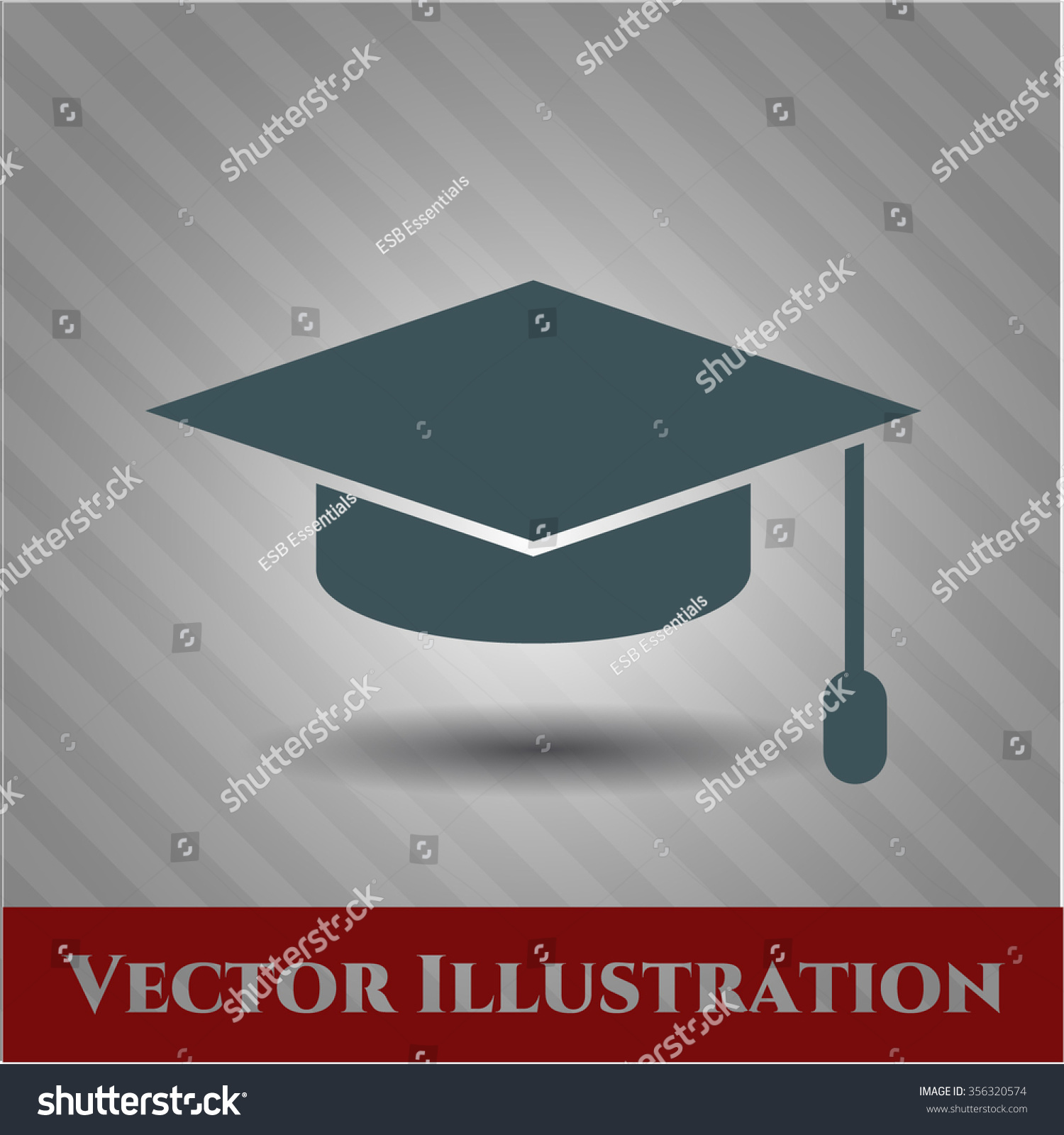 Graduation Cap Symbol Stock Vector (Royalty Free) 356320574