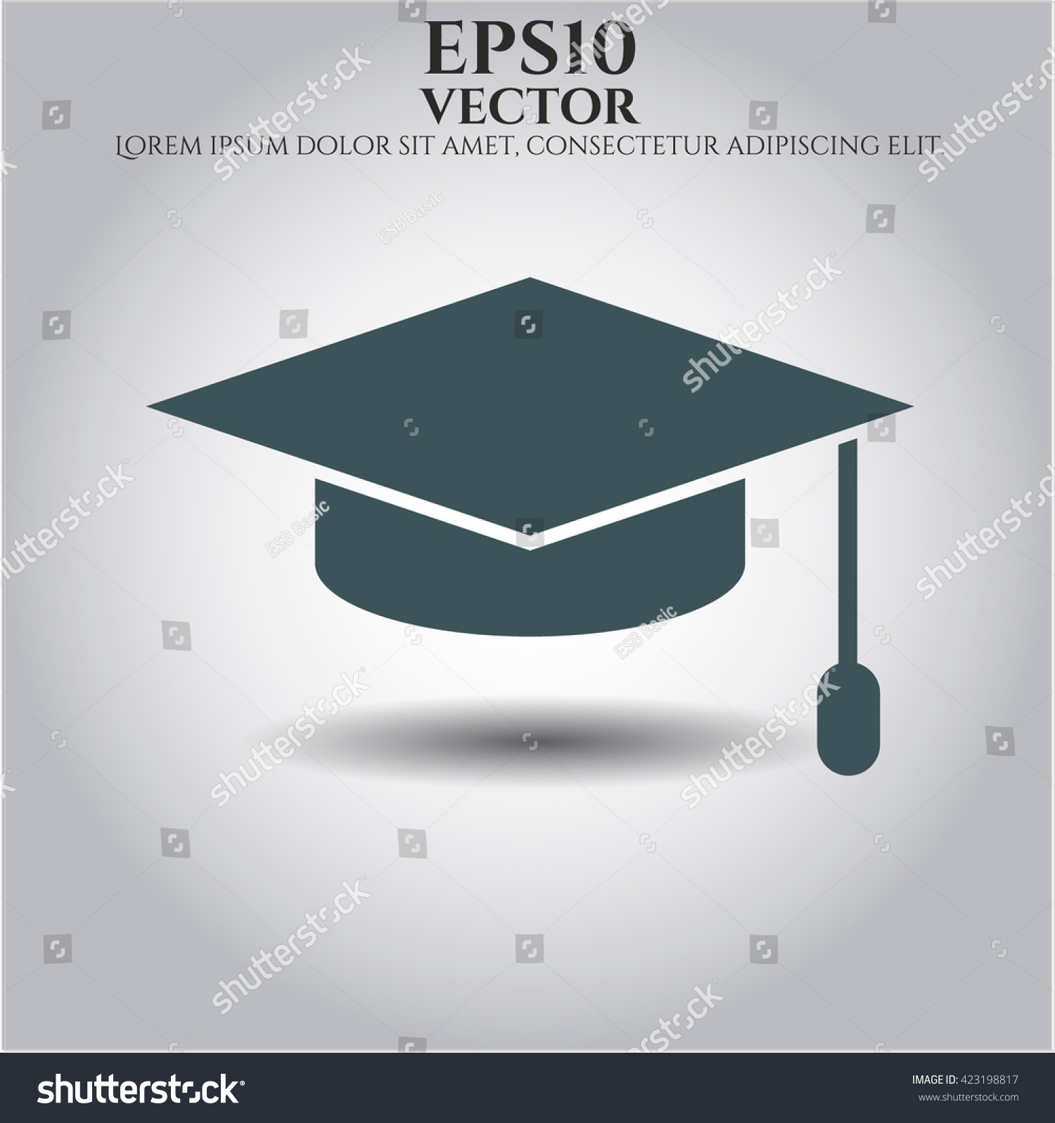 Graduation Cap Symbol Stock Vector (Royalty Free) 423198817 | Shutterstock