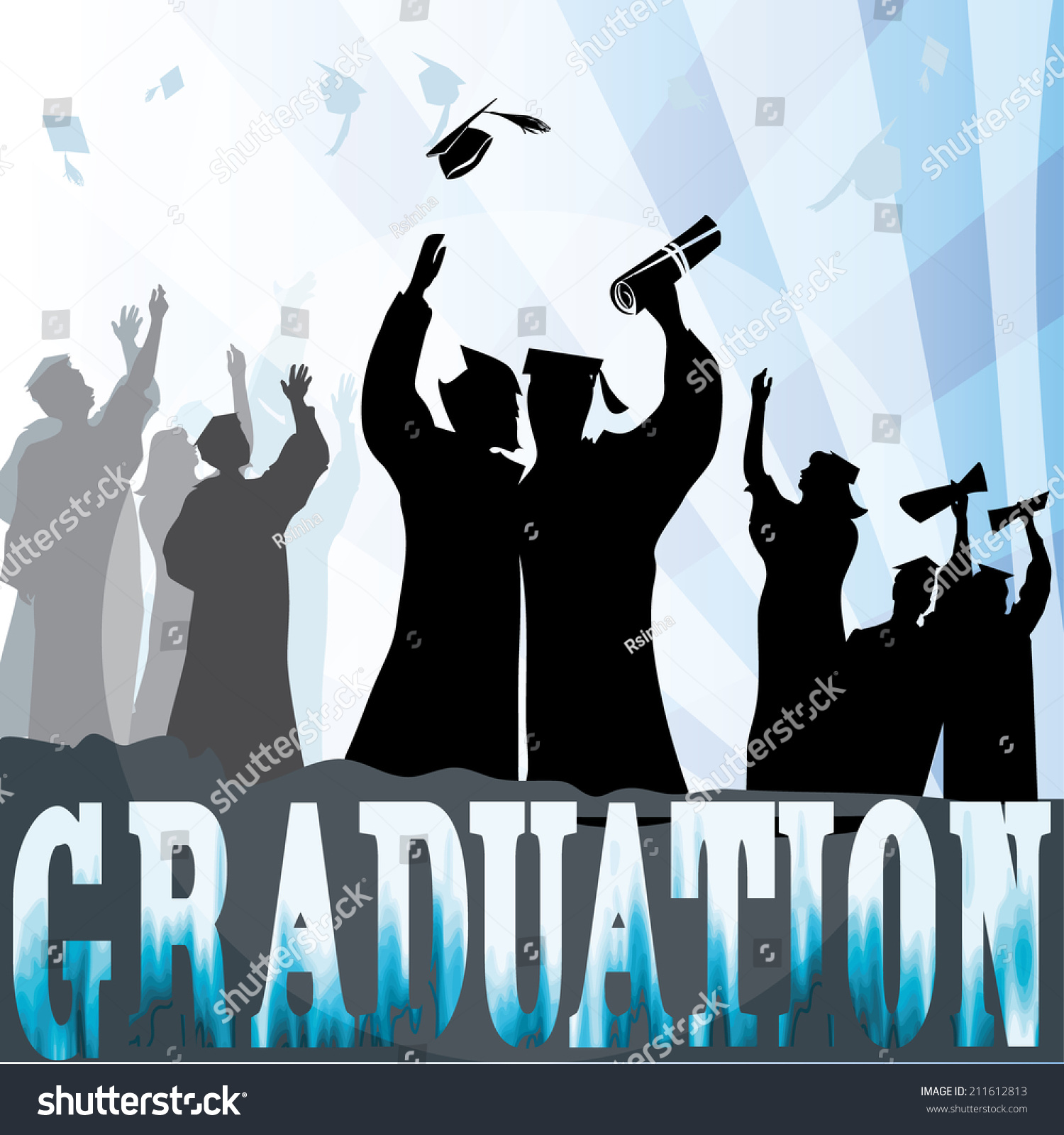 Graduation Celebration Stock Vector (Royalty Free) 211612813 - Shutterstock