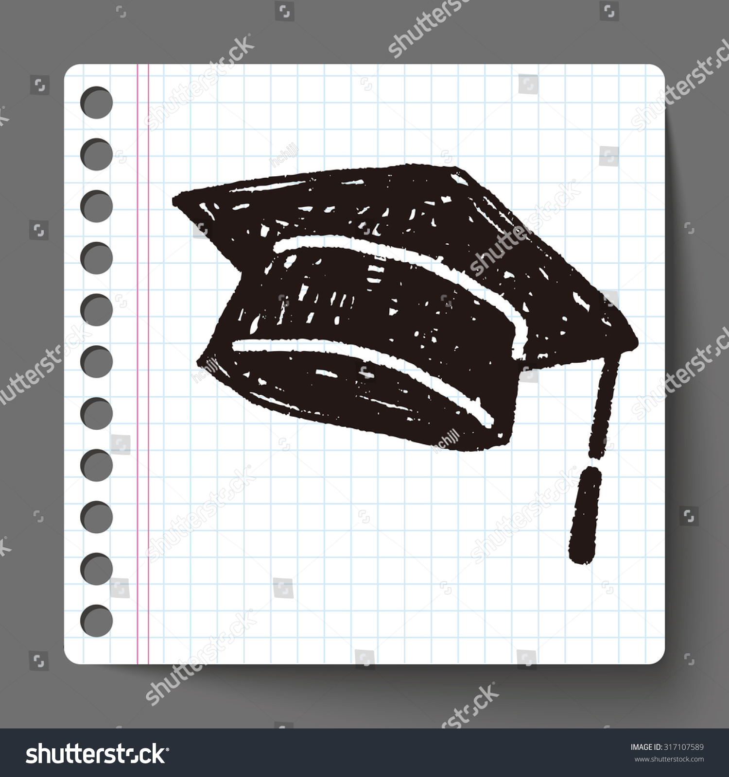 Graduation Hat Doodle Stock Vector (Royalty Free) 317107589 | Shutterstock