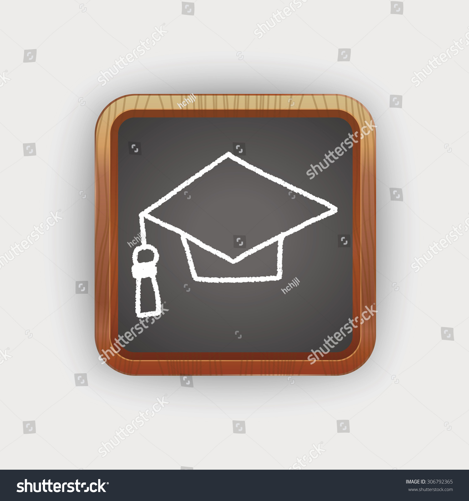 Graduation Hat Doodle Drawing Stock Vector (Royalty Free) 306792365