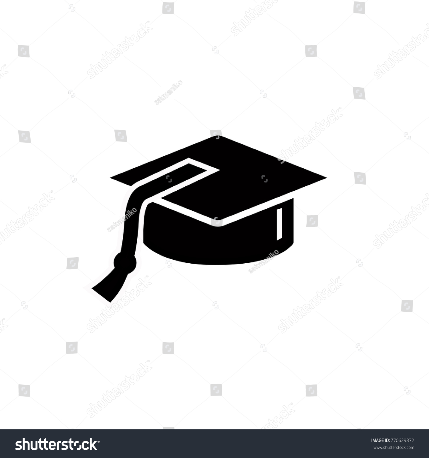 Graduation Hat Icon Stock Vector (Royalty Free) 770629372