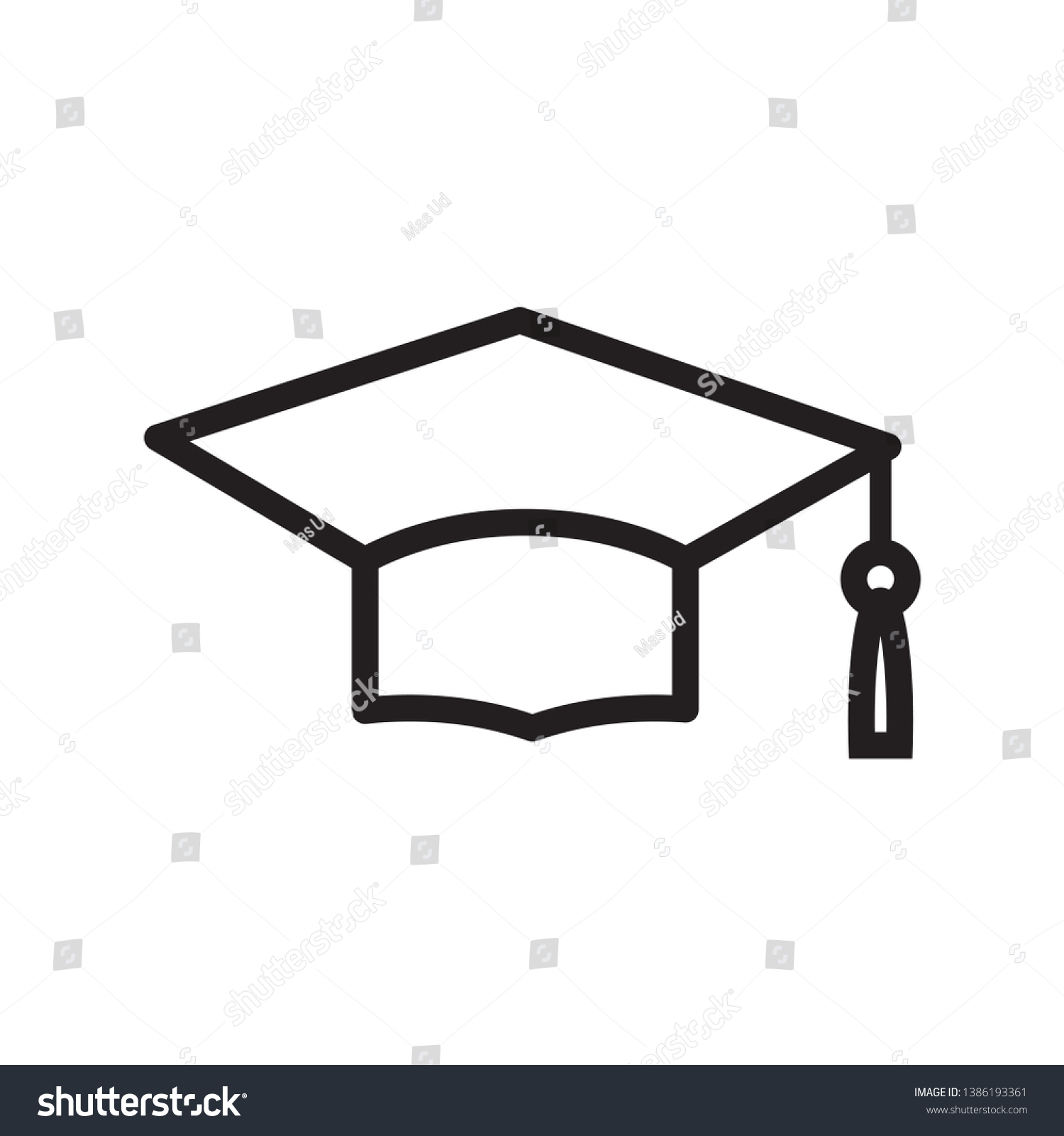 Graduation Hat Icon Vector Design Template Stock Vector (Royalty Free ...