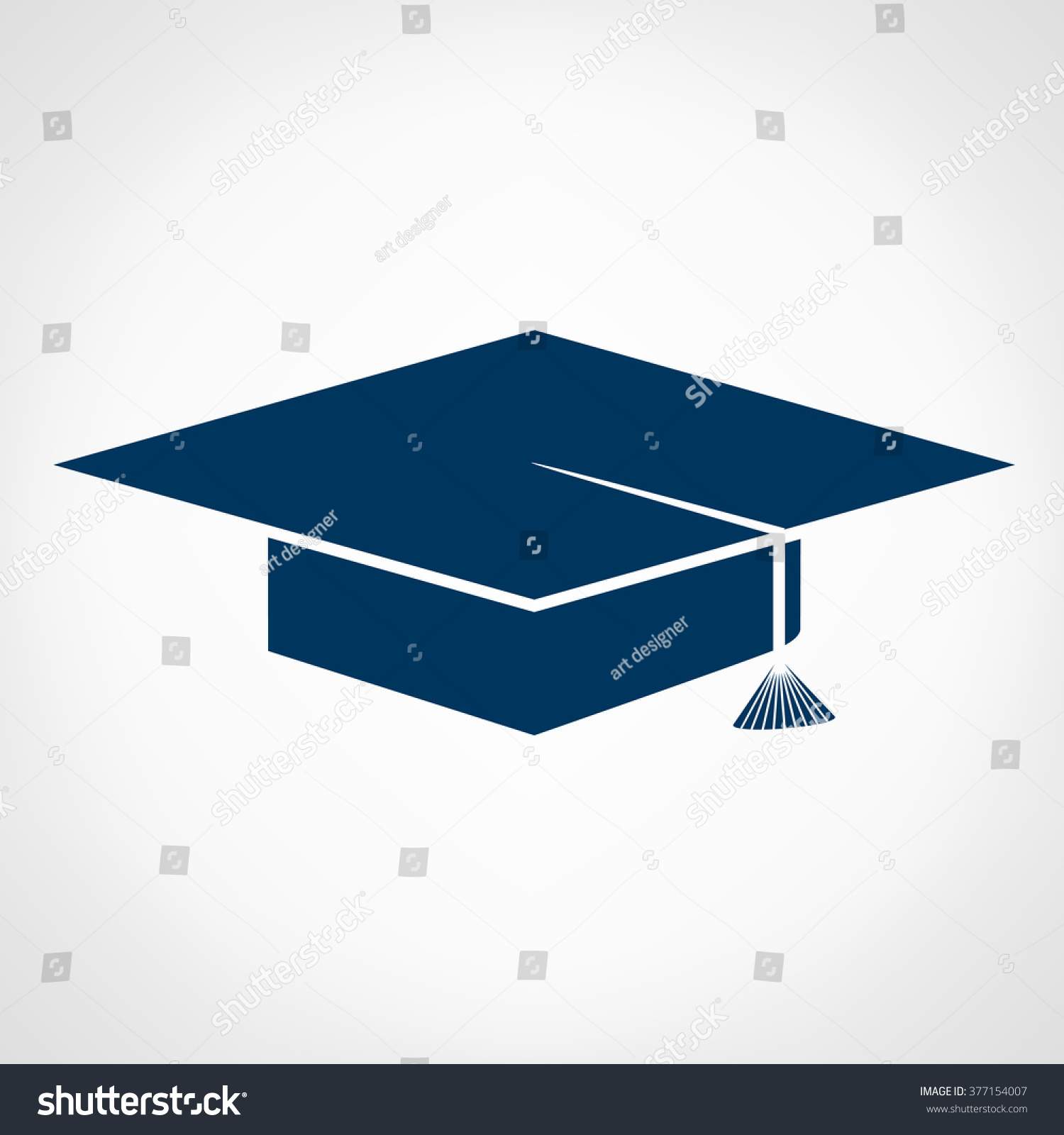 Graduation Hat Logo Stock Vector (Royalty Free) 377154007