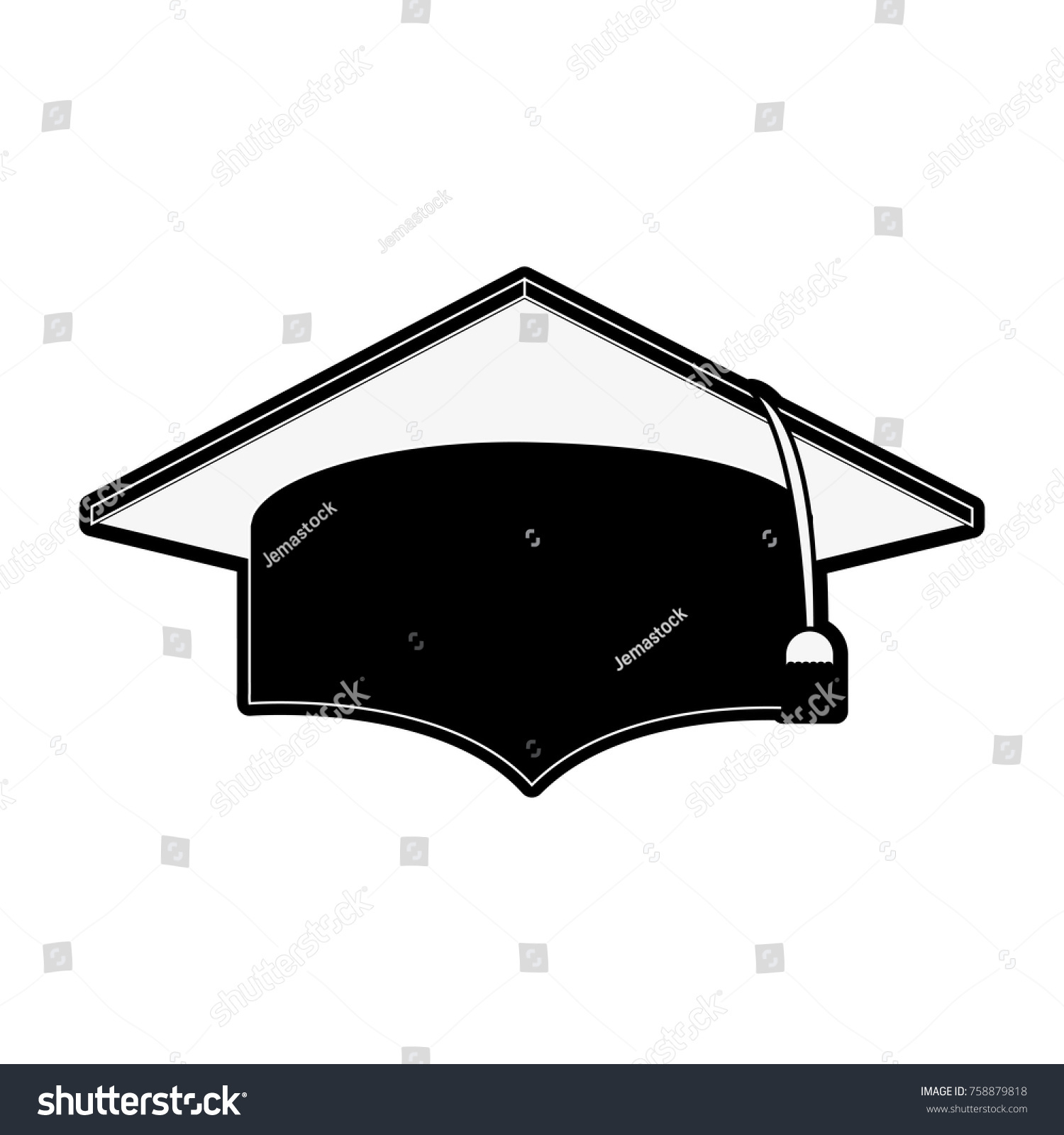 Graduation Hat Symbol Stock Vector (Royalty Free) 758879818 | Shutterstock
