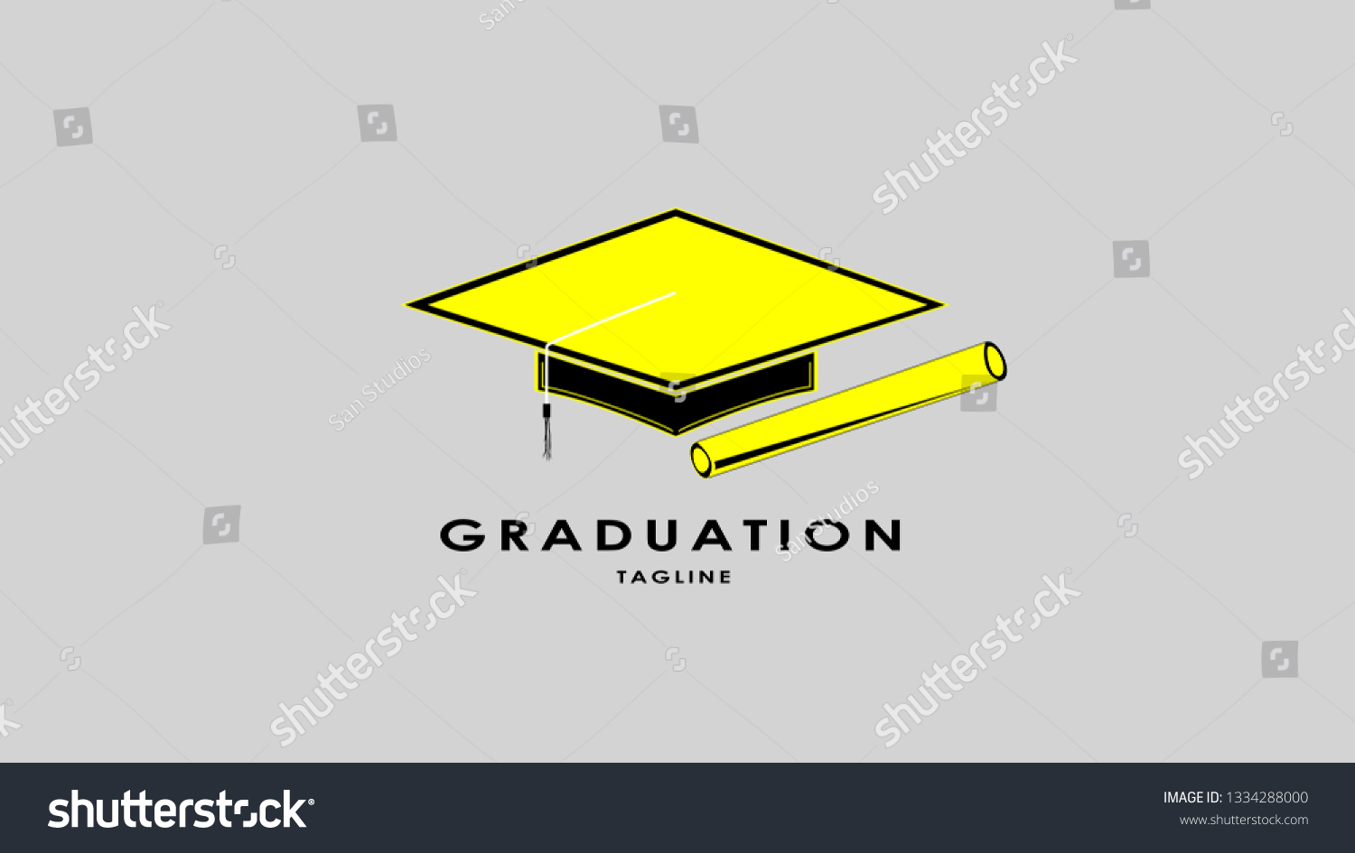 Graduation Logo Design Stock Vector (Royalty Free) 1334288000 ...