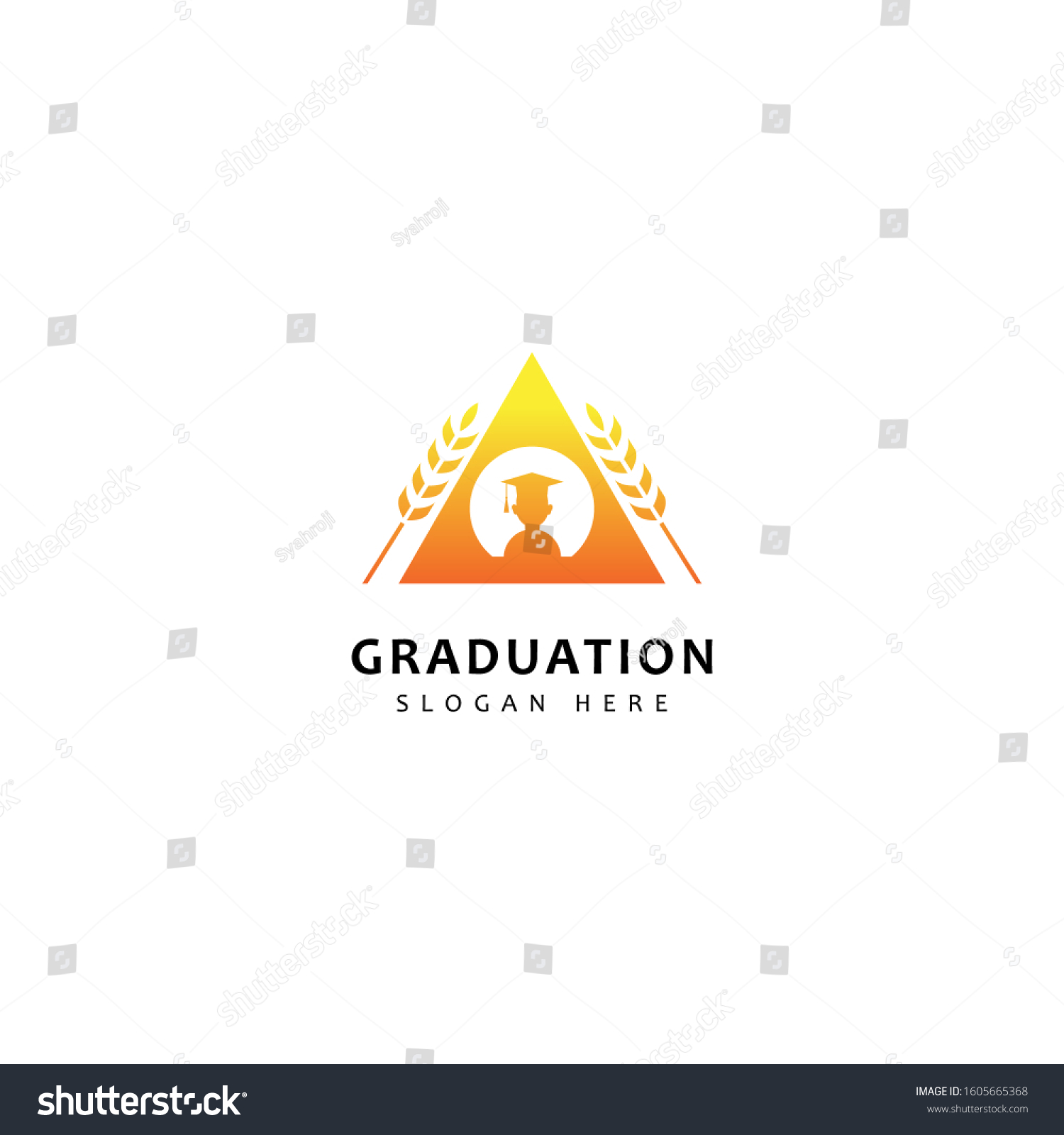 Graduation Logo Template Design Graduation Cap: vector de stock (libre ...