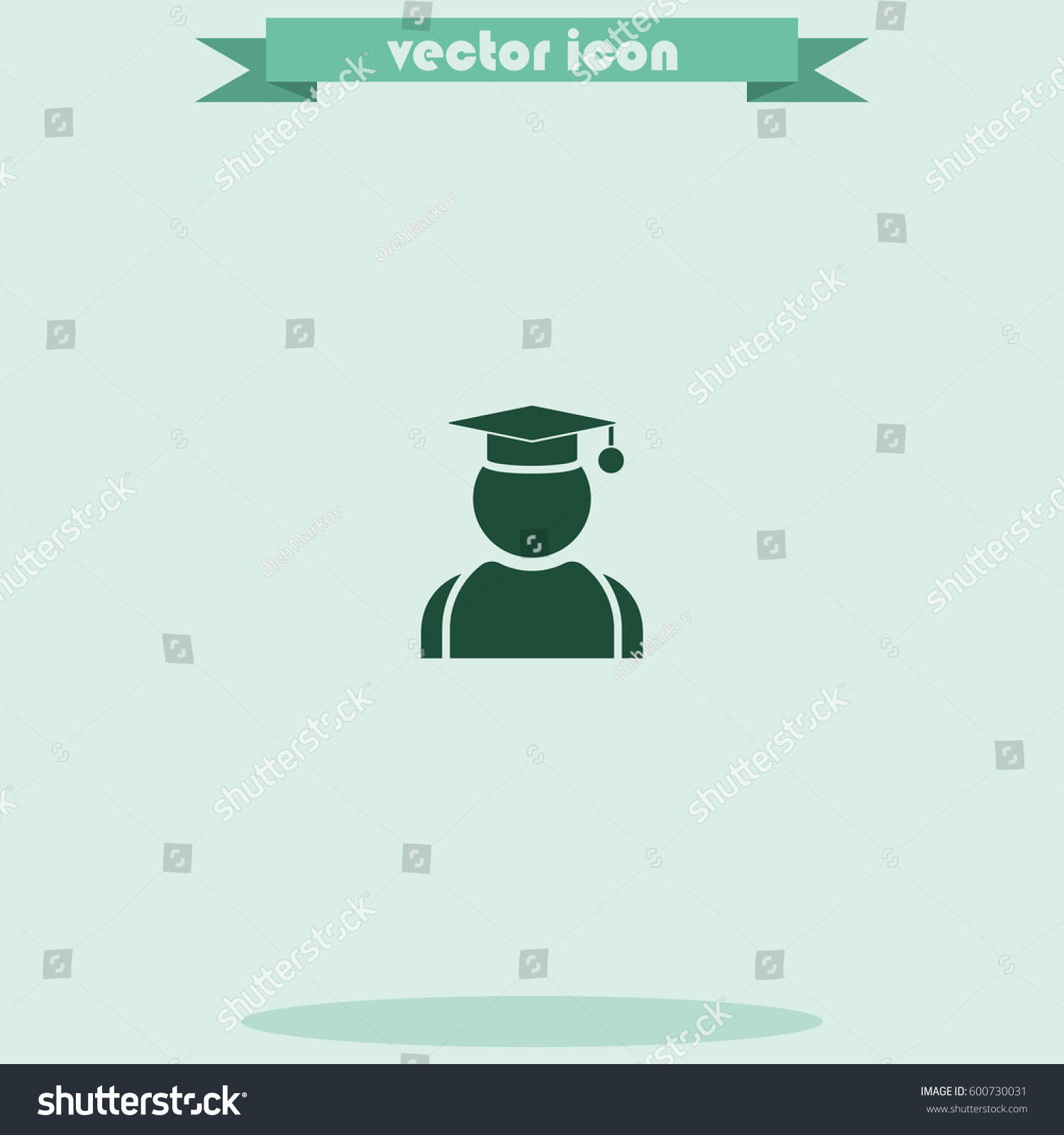 Graduation Man Icon Stock Vector (Royalty Free) 600730031 | Shutterstock