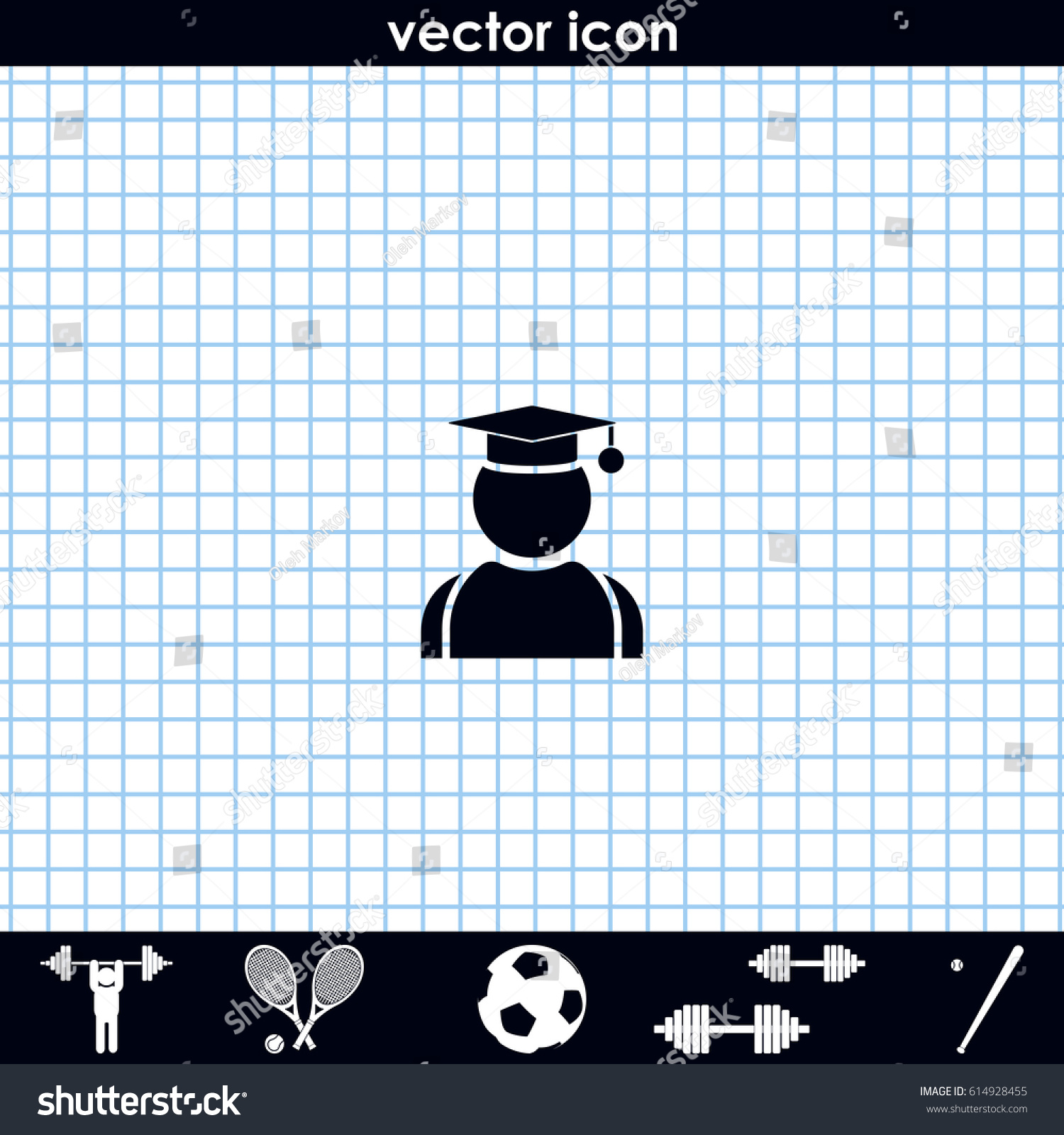 Graduation Man Icon Stock Vector (Royalty Free) 614928455 | Shutterstock