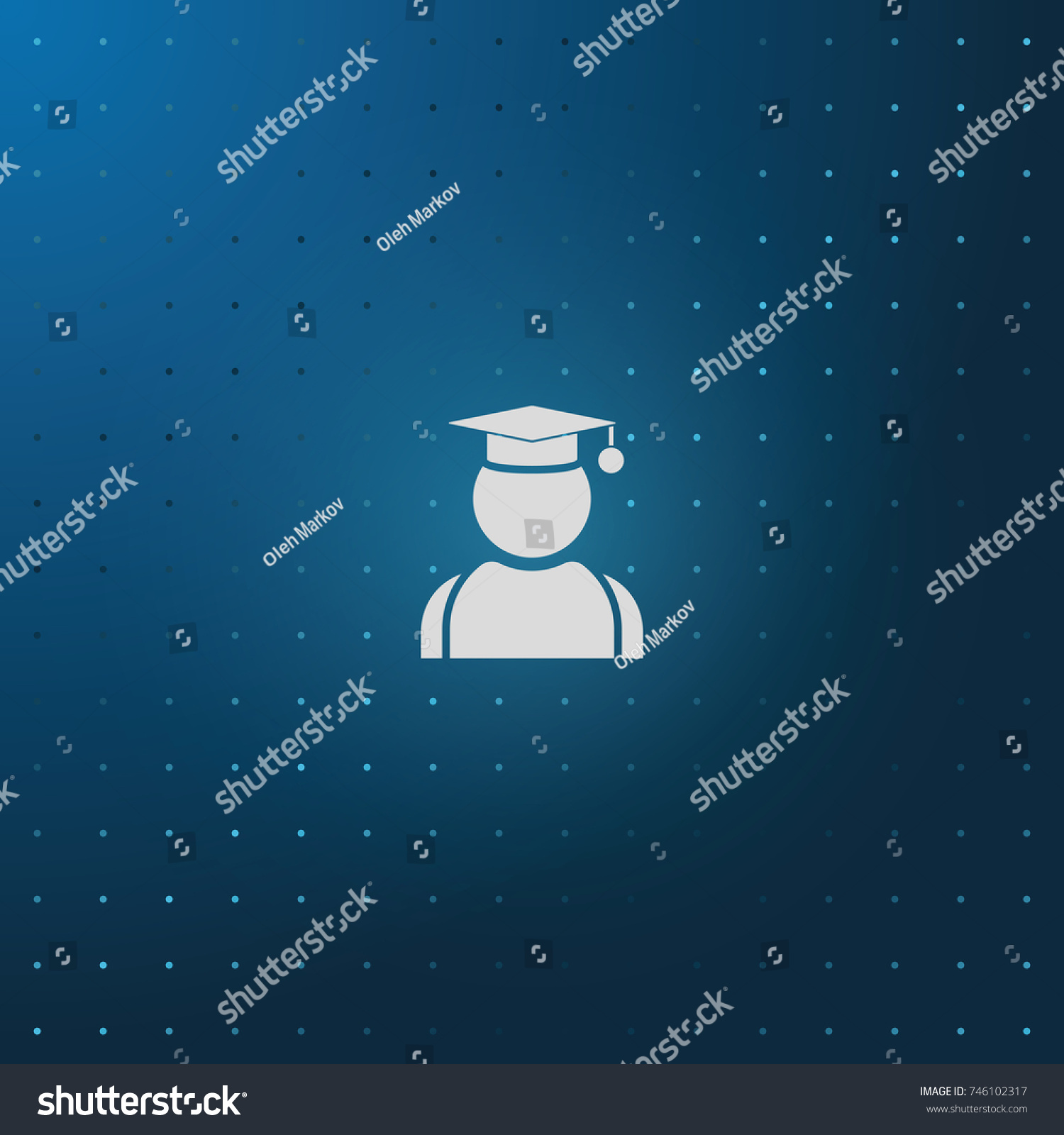 Graduation Man Icon Stock Vector (Royalty Free) 746102317 | Shutterstock