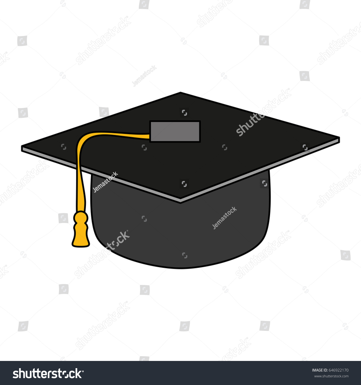 Graduation Toga Hat Stock Vector (Royalty Free) 646922170 | Shutterstock