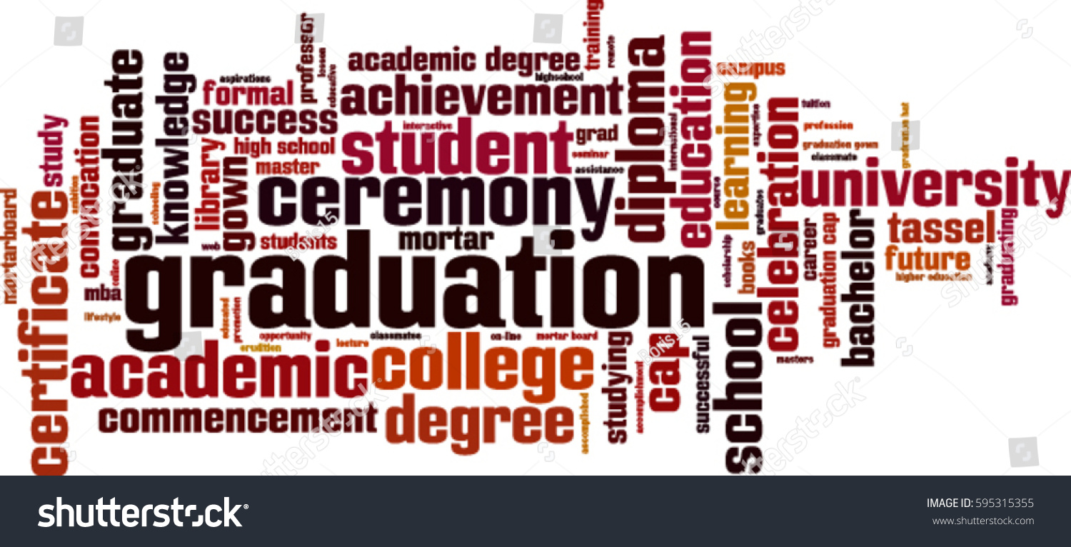 Graduation Word Cloud Concept Vector Illustration: vetor stock (livre ...