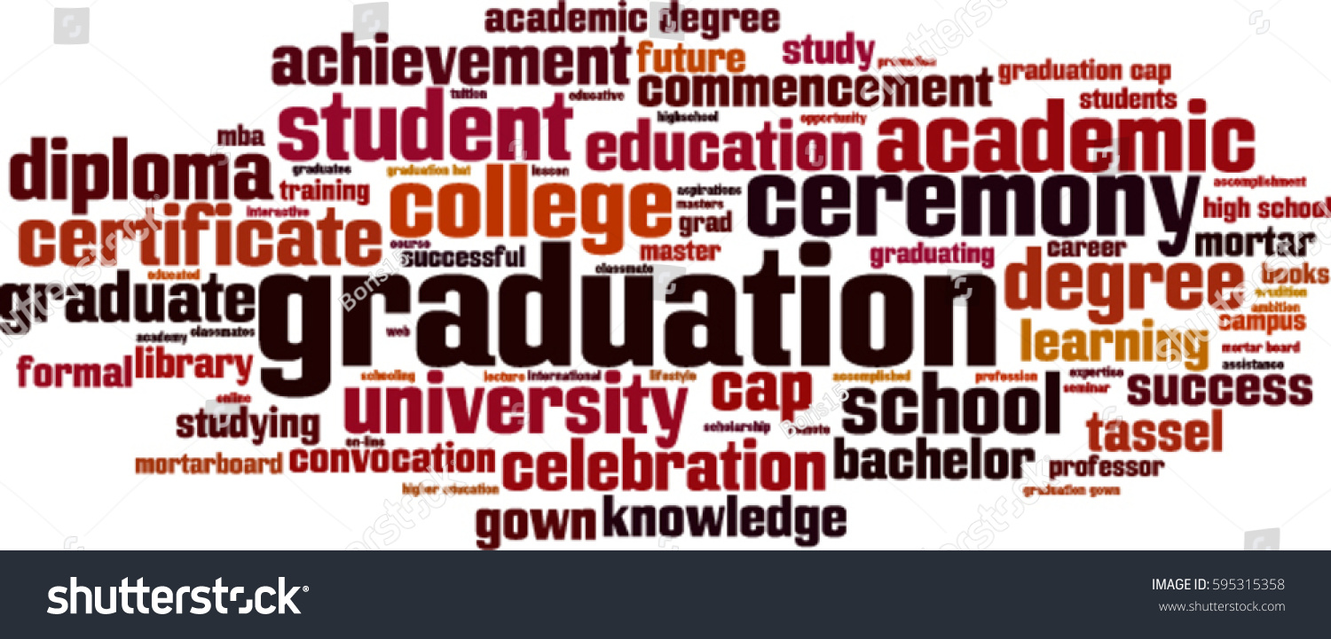 Graduation Word Cloud Concept Vector Illustration Stock Vector (Royalty ...