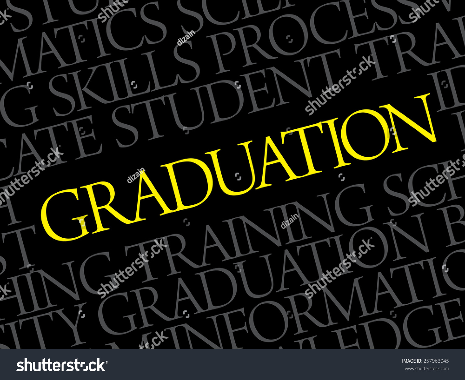 Graduation Word Cloud Education Concept Stock Vector (Royalty Free ...