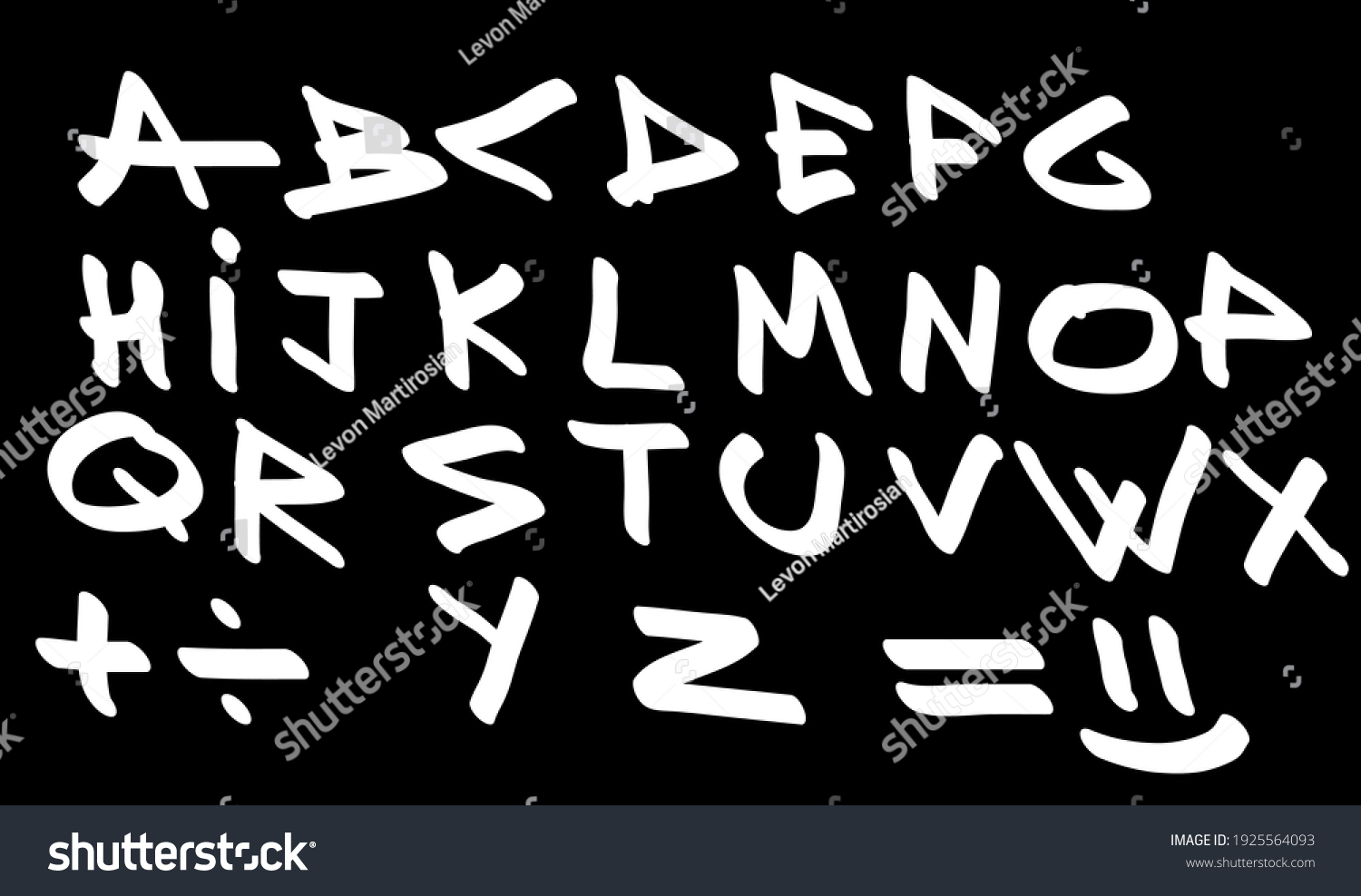 Graffiti Alphabet Hand Drawn Street Font เวกเตอร์สต็อก ปลอดค่า