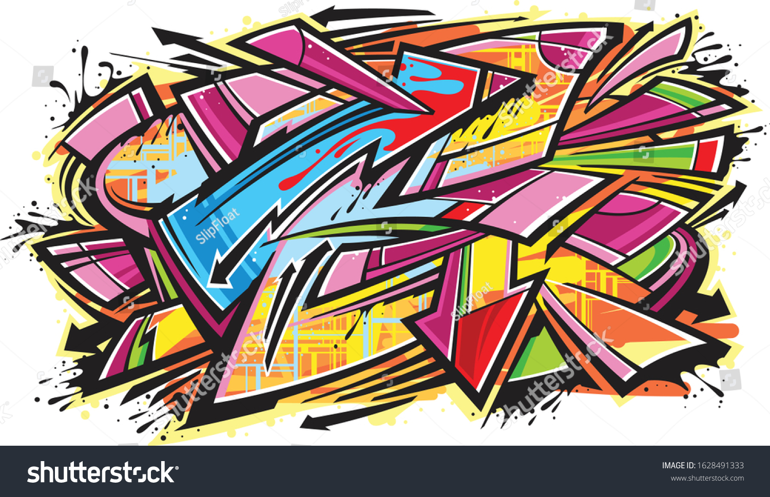 Graffiti Art Background Design Element Stock Vector (Royalty Free ...