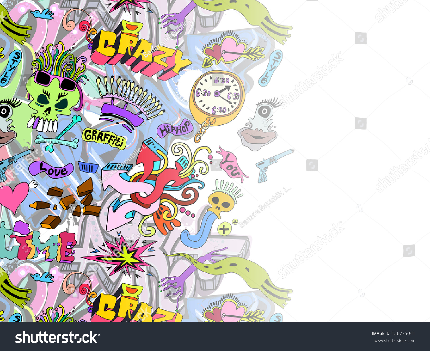 Graffiti Background Template Design Stock Vector (Royalty Free ...