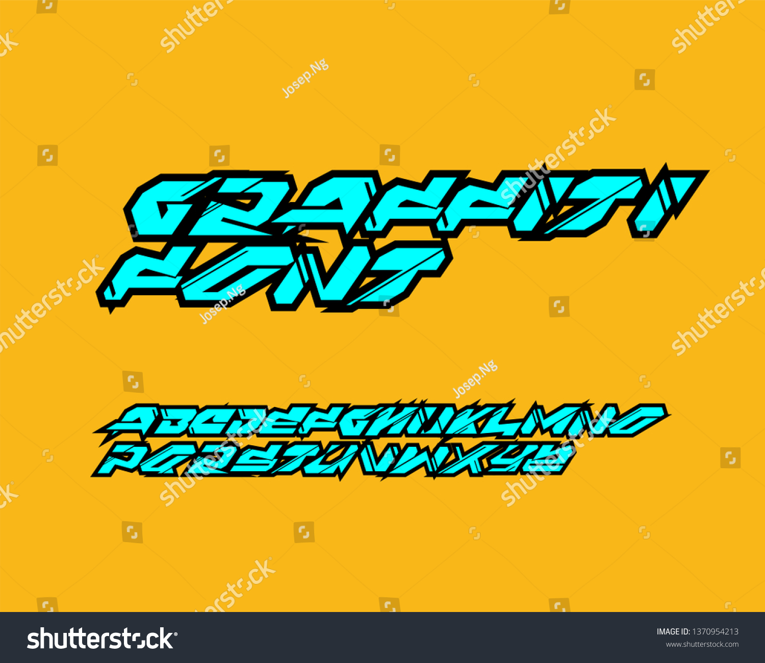 Vektor Stok Graffiti Font Set (Tanpa Royalti) 1370954213 | Shutterstock
