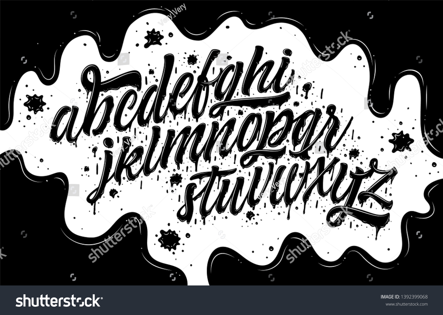 Graffiti Ink Splash Font Vector Typography Stock Vector (Royalty Free ...