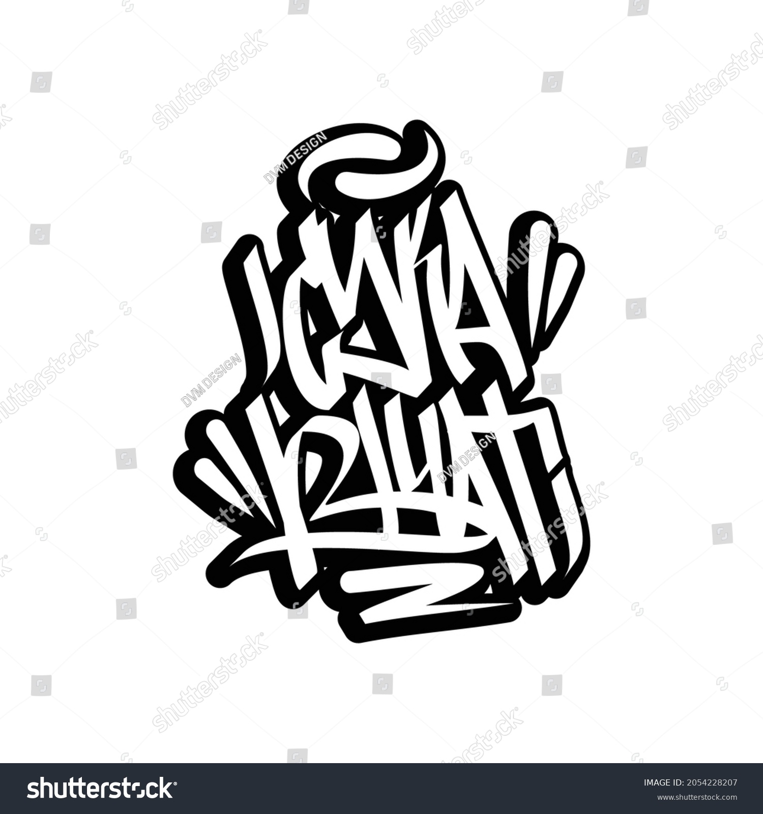 Graffiti Lettering Design Vector Template Stock Vector (Royalty Free ...