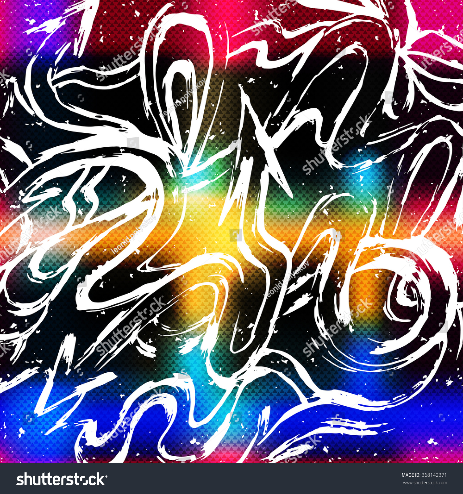 Graffiti Line Pattern On Color Background Stock Vector (Royalty Free ...