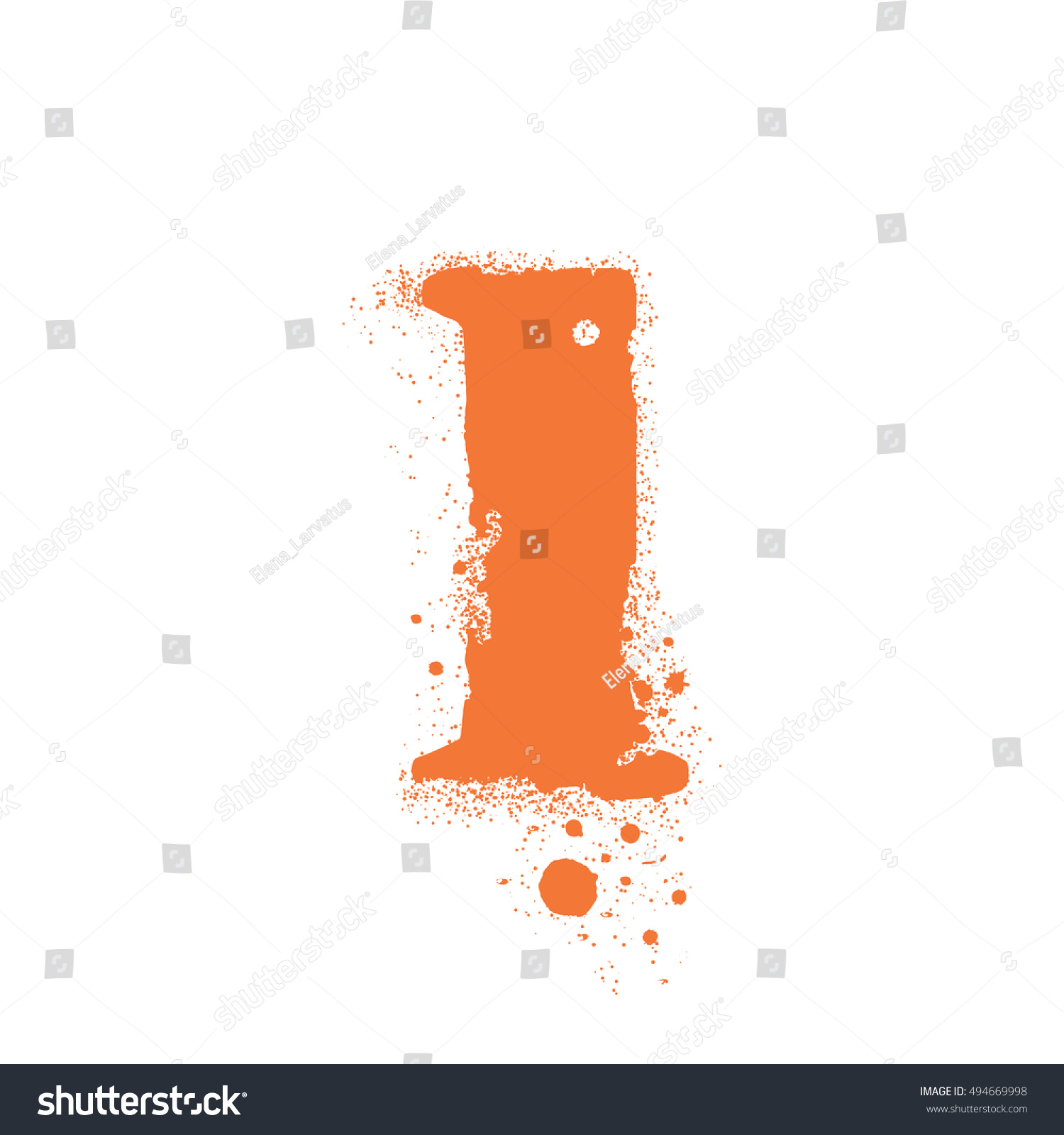 Graffiti Number One Stock Vector (Royalty Free) 494669998 | Shutterstock