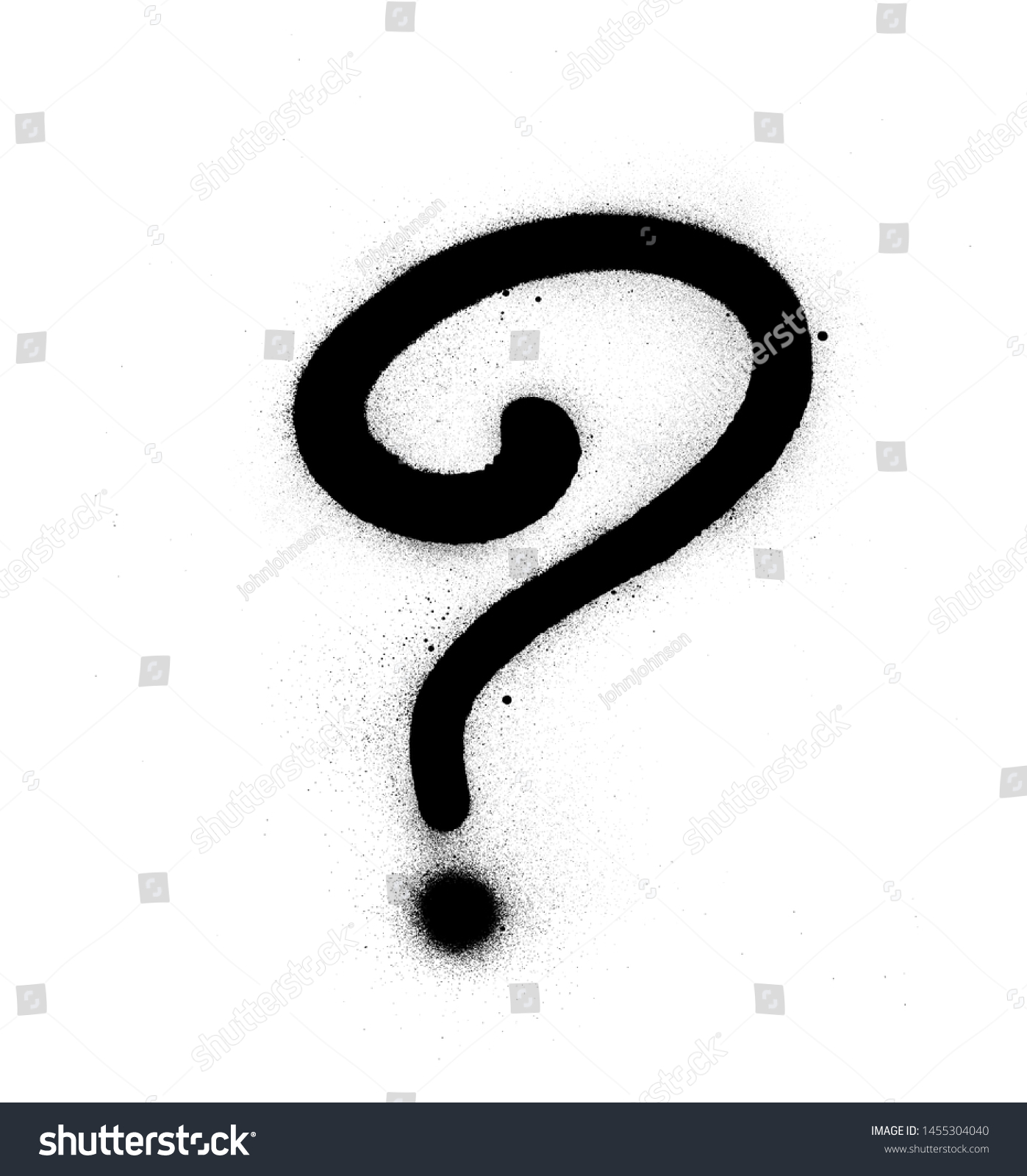 Graffiti Question Mark Sprayed Black Over Stock Vector (Royalty Free ...