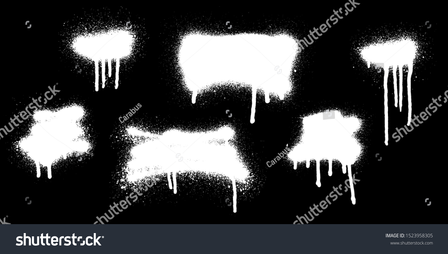 Graffiti Spray Banner Set Vector Spray Stock Vector (Royalty Free ...