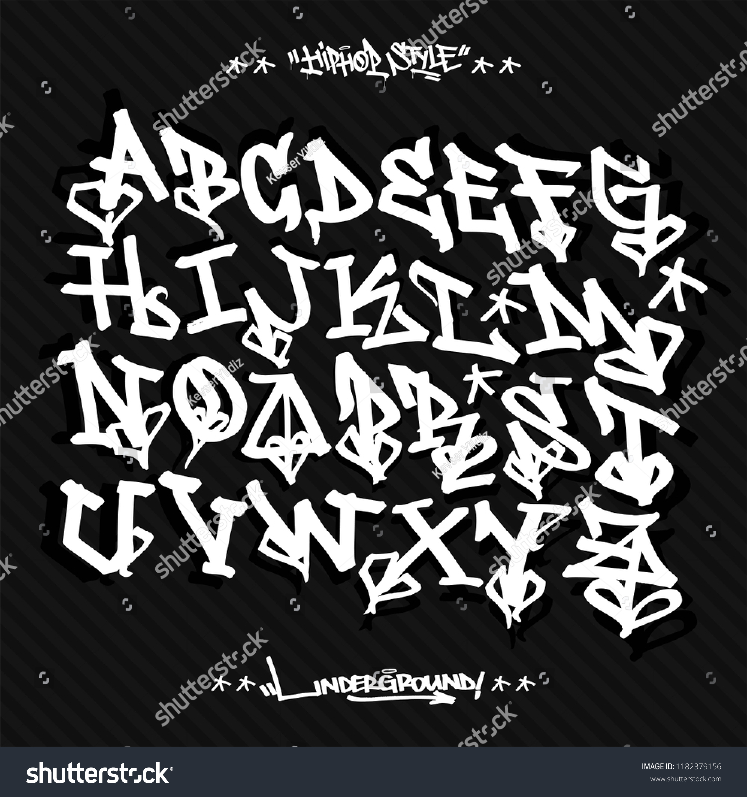 Graffiti Style Font Stock Vector (Royalty Free) 1182379156 | Shutterstock