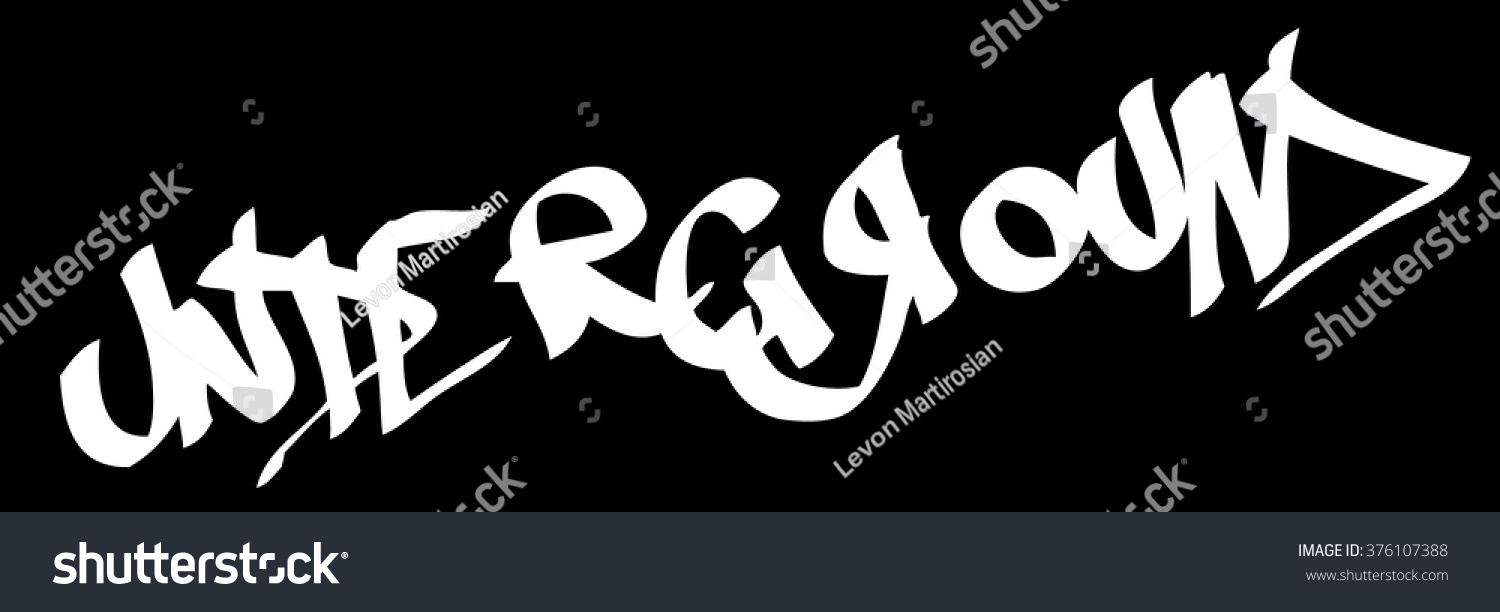 Graffiti Vector Tag Underground On Black Stock Vector (Royalty Free ...