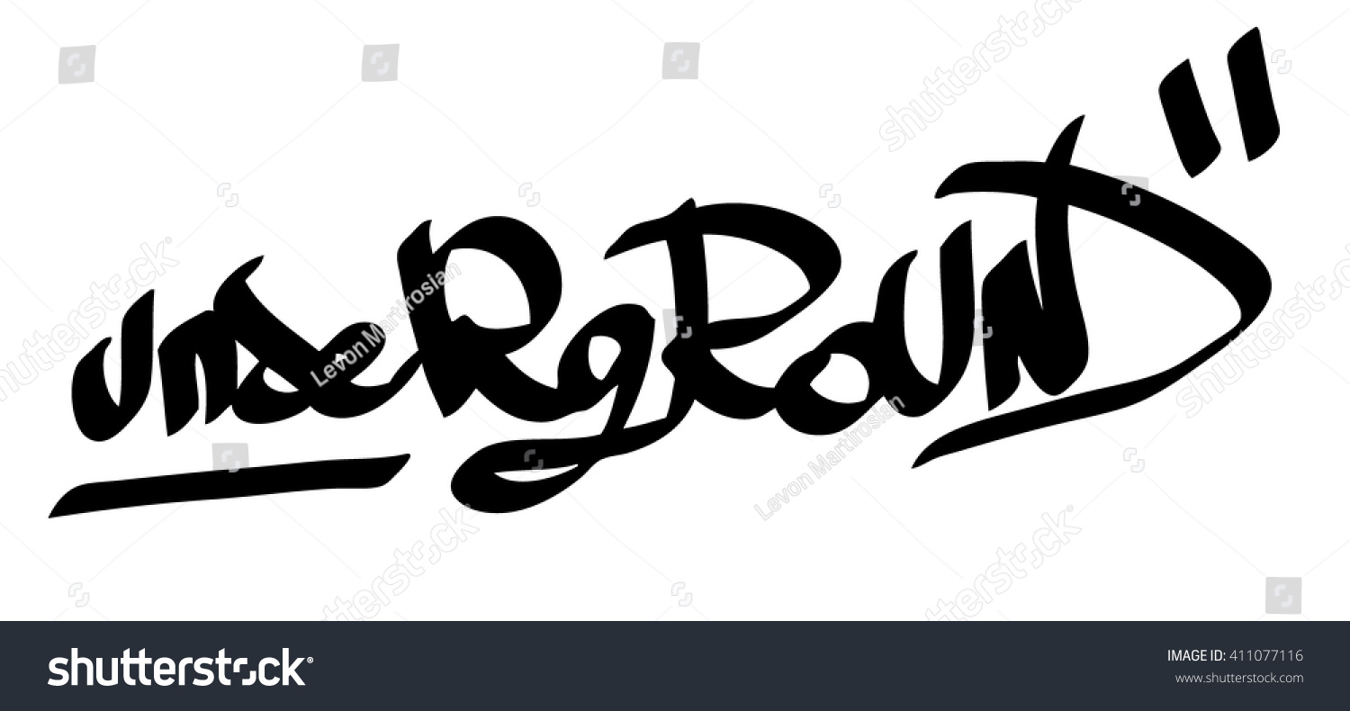 Graffiti Vector Tag Underground On White Stock Vector (Royalty Free ...