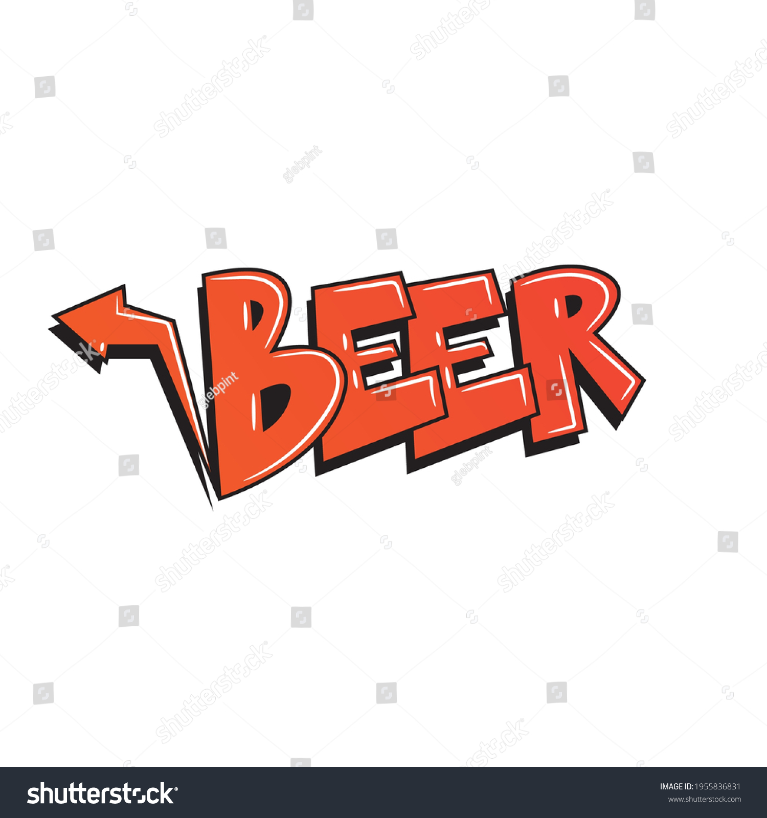 Graffiti Word Beer Vector Stock Vector (Royalty Free) 1955836831 ...